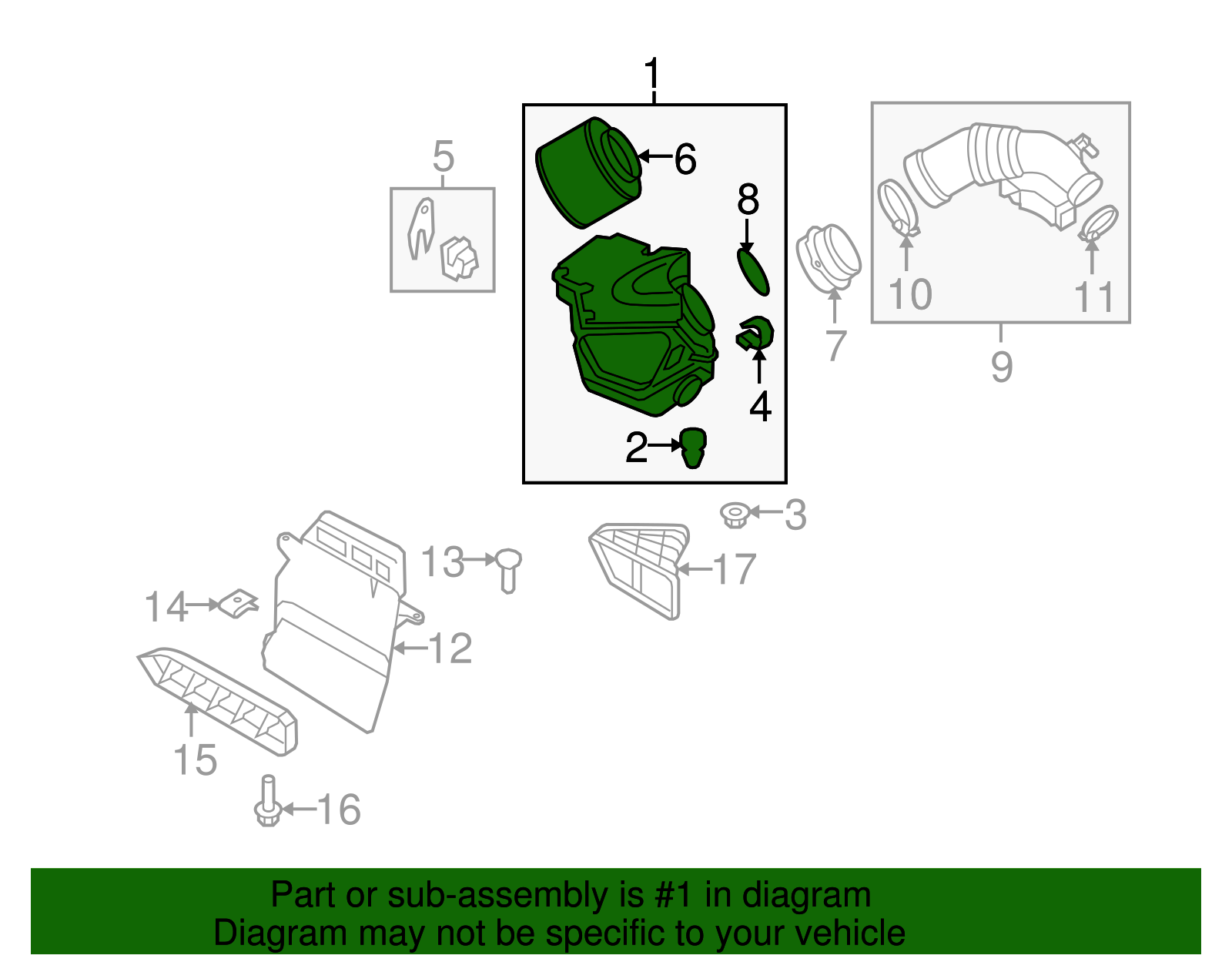 8K0-133-837-Q - Air Cleaner Assembly 2010-2017 Audi | Audi OEM Parts Guy