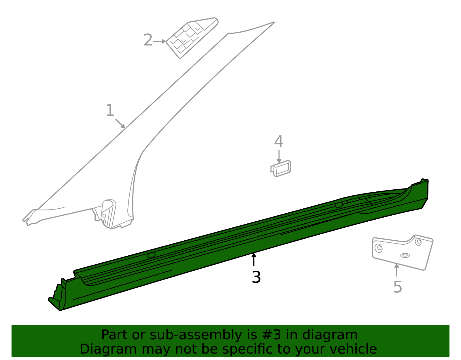 2016-2020 Toyota Mirai Rocker Molding 75860-62010-D0 | Toyota Parts Center