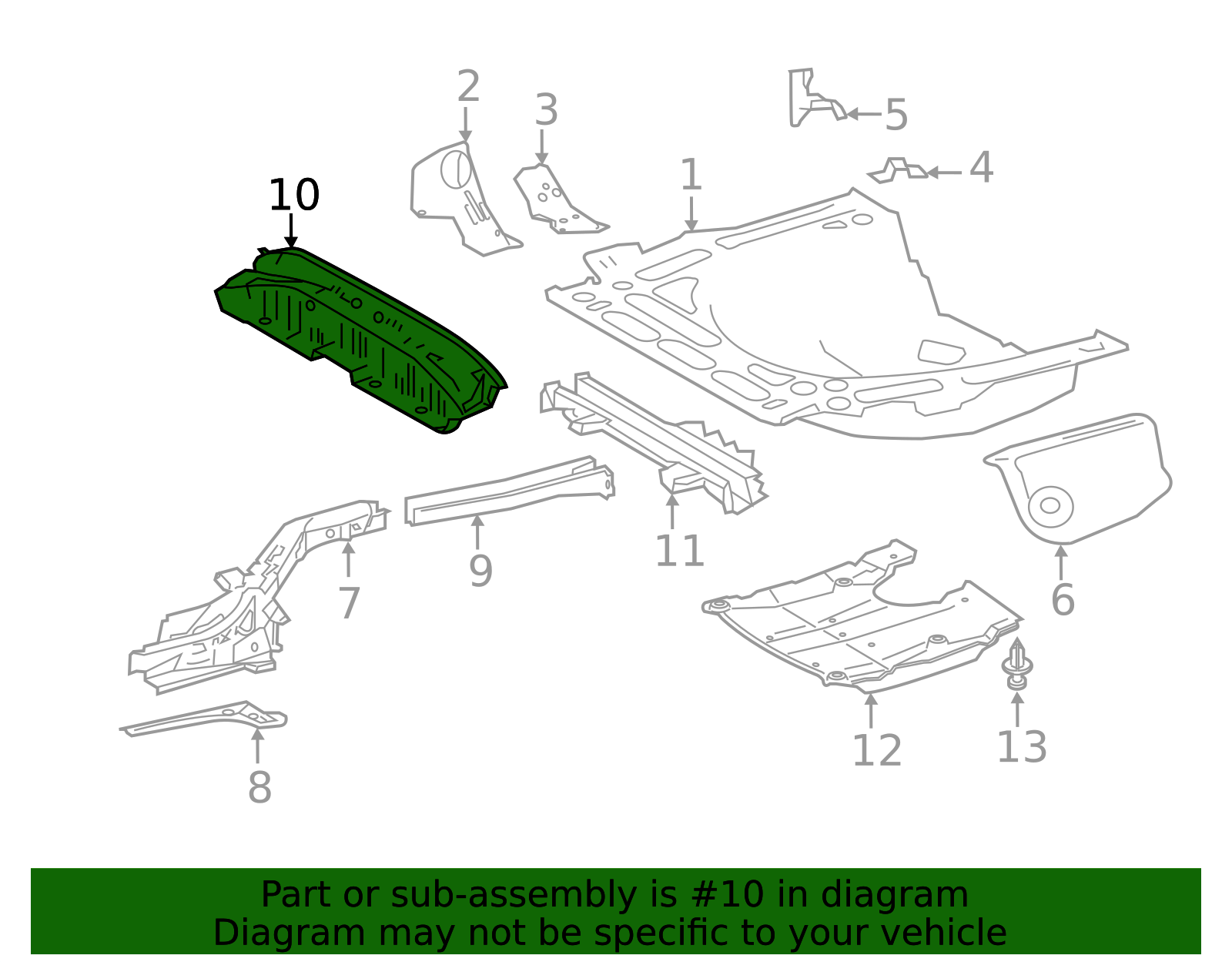 2014-2019 Toyota Corolla Frame Cross-Member 57605-02210 | Toyota Parts ...