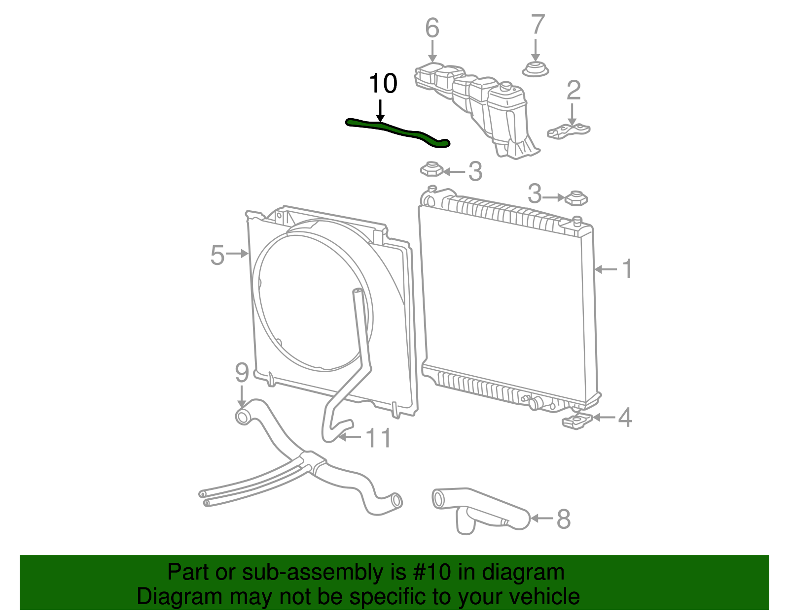 1999-2005 Ford Overflow Hose JL3Z-8075-C | TascaParts.com