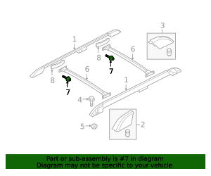 2005-2017 Ford Roof Luggage Carrier Cross Rail Bolt 5L2Z-78551A28-BAA ...