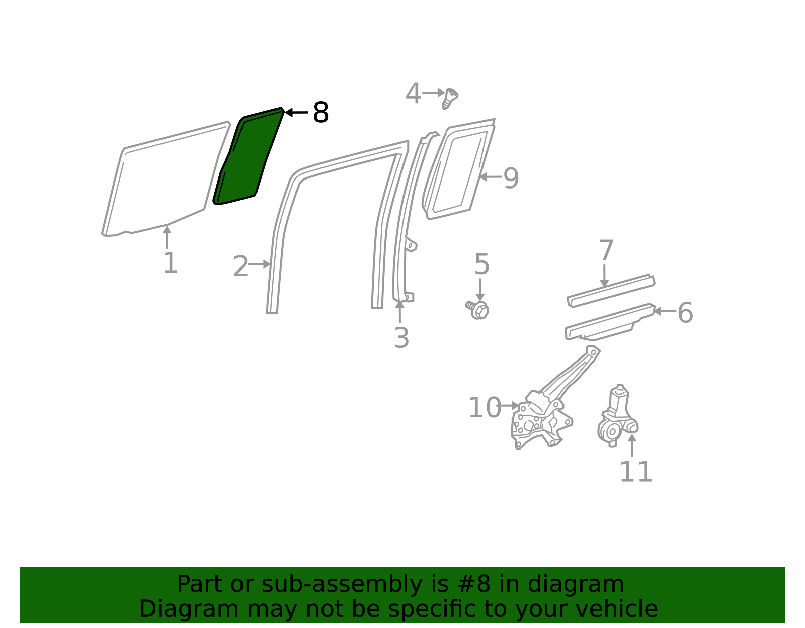68124-52040 - Side Panel Glass 2004-2006 Scion xB | Norm Reeves Toyota ...