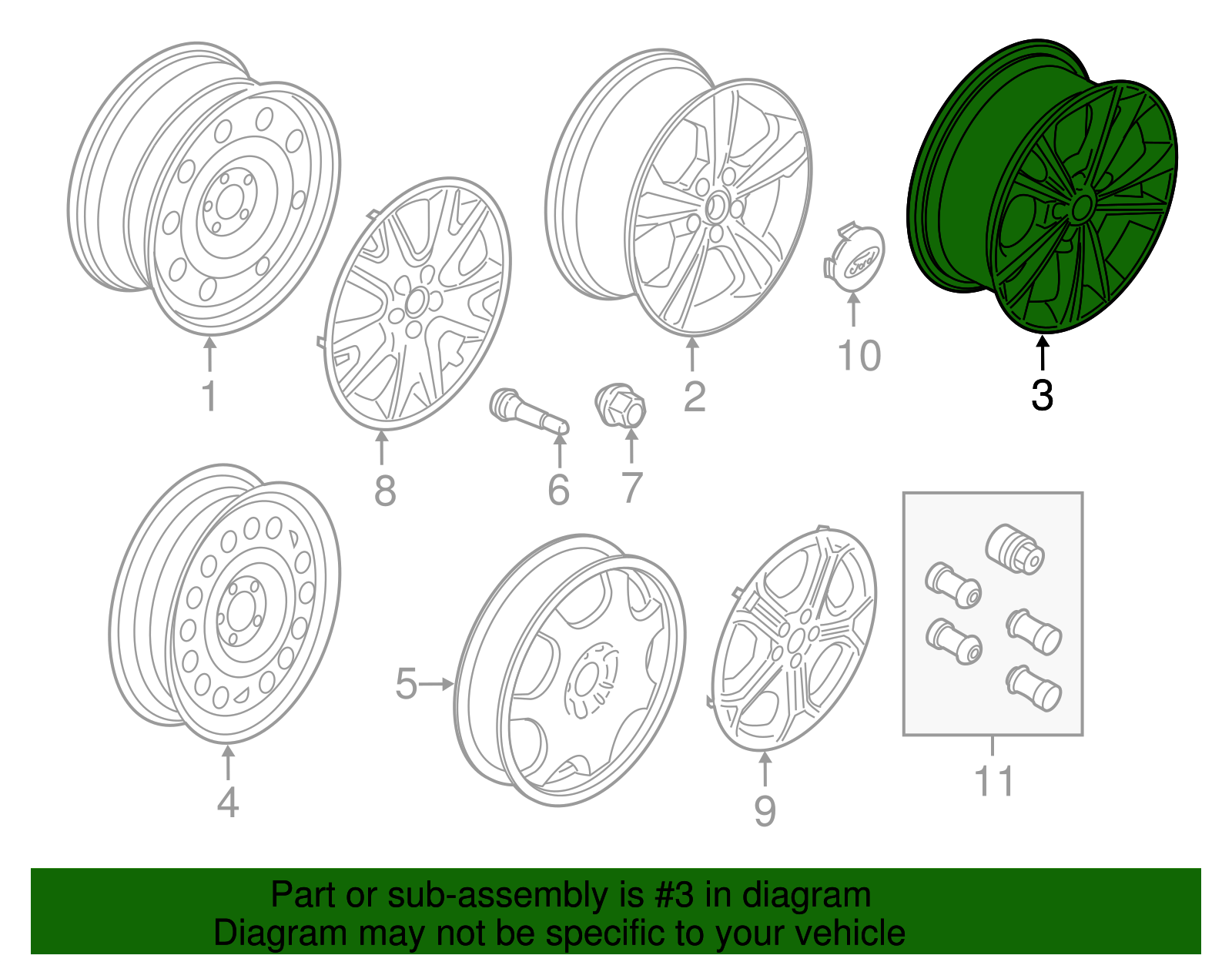 2017-2019 Ford Escape Wheel, Alloy GJ5Z-1007-D | Miracle Ford Parts