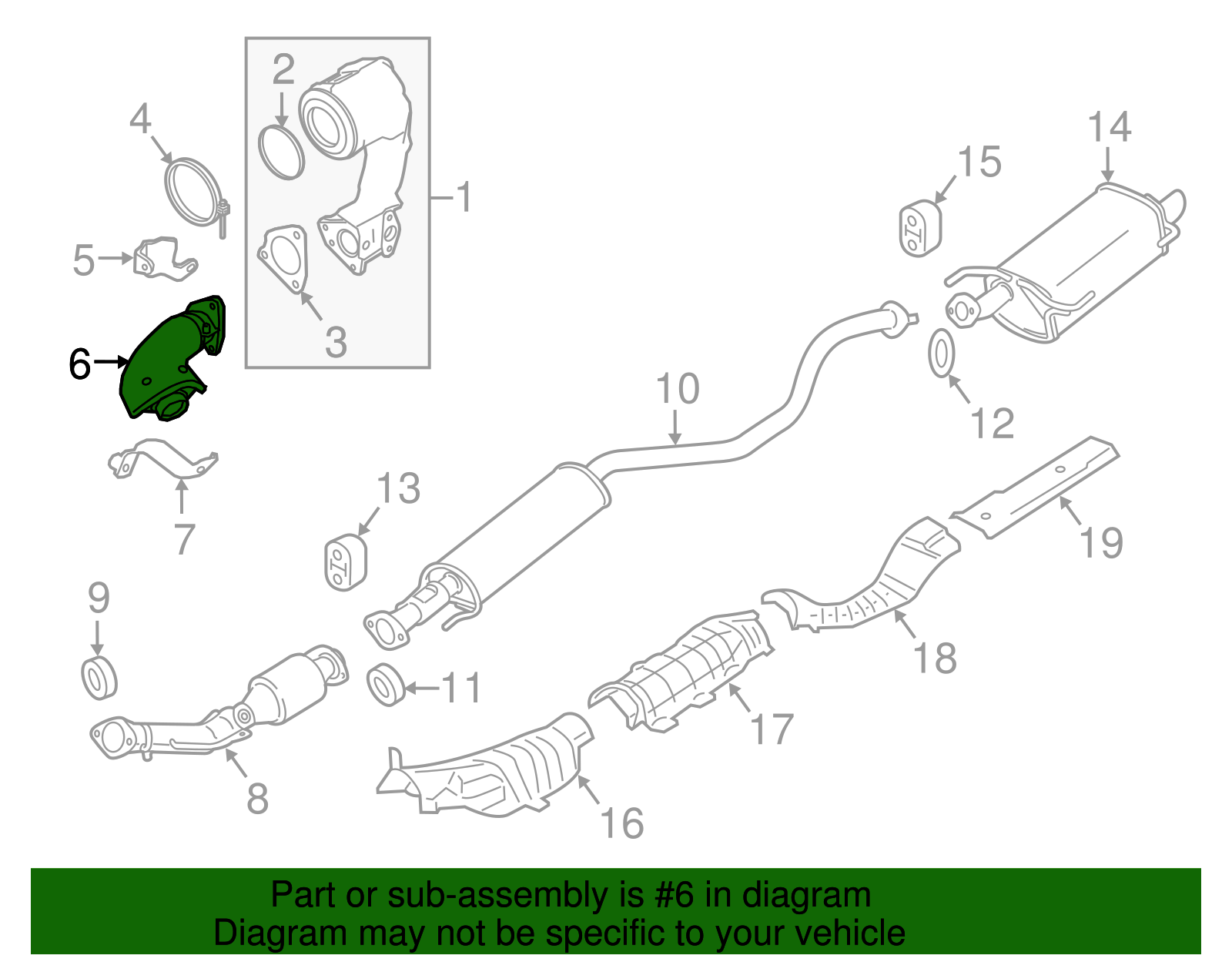 20825-BV80C - 2015-2019 Nissan - Exhaust Pipe | Anicra Nissan Parts