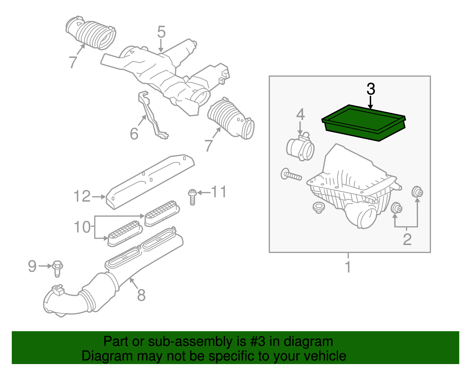 Genuine Air Filter for 2010-2023 Land Rover | Land Rover Part# LR161843 ...
