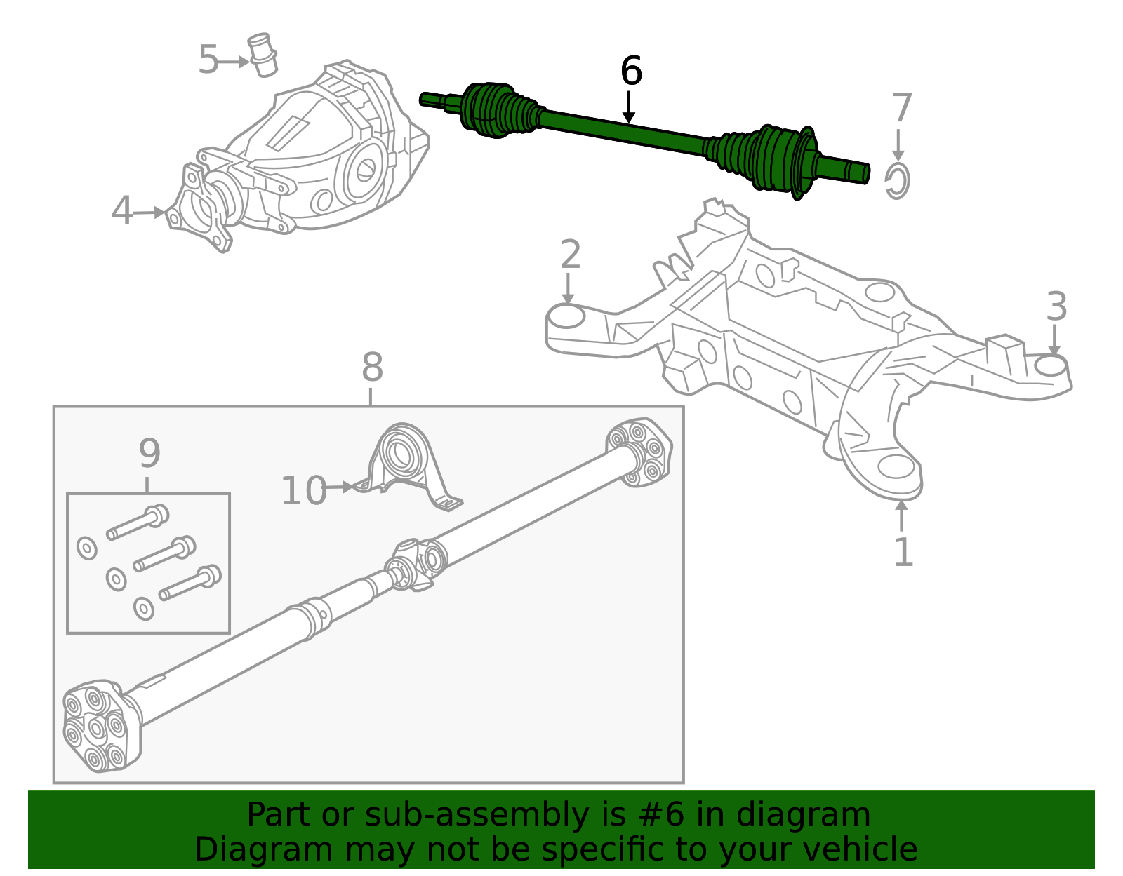 2009-2014 Mopar Axle Assembly 4578733AE | Mopar Parts Canada