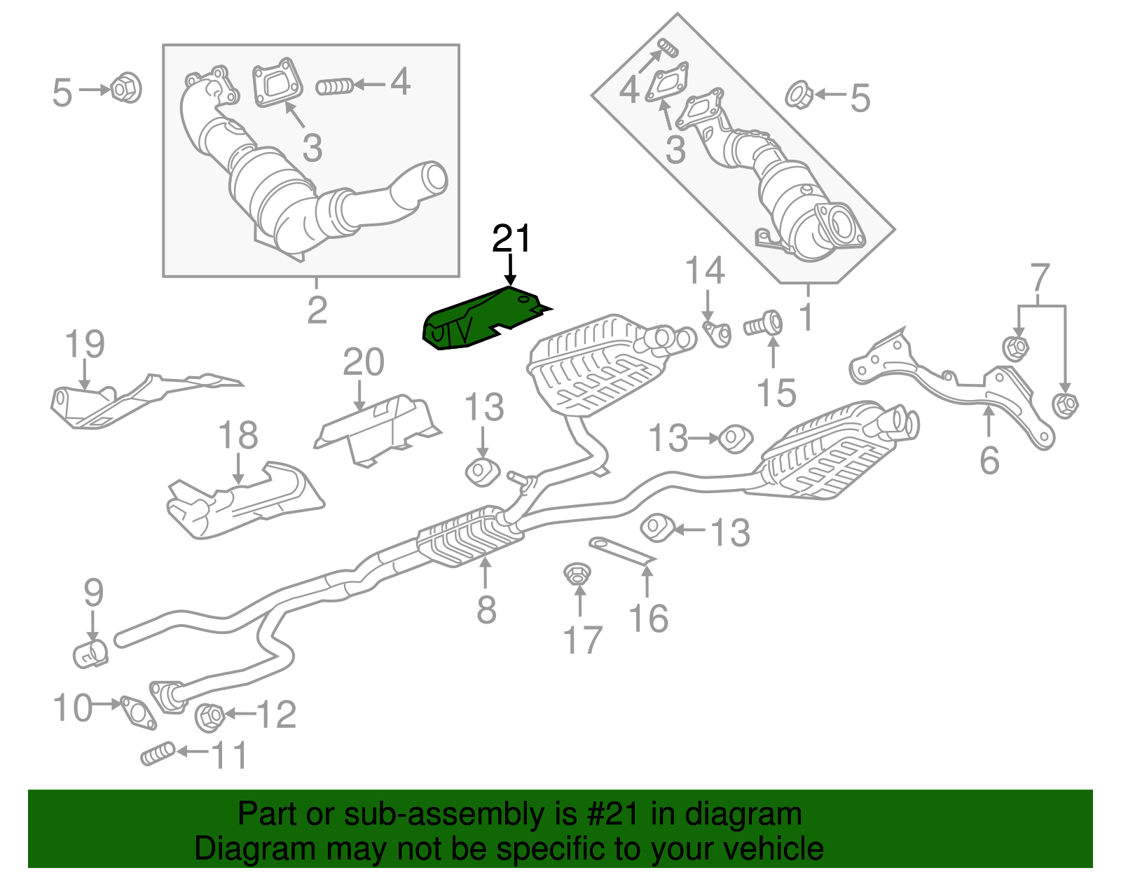 2016-2020 Cadillac CT6 Passenger Side Exhaust Rear Underbody Heat ...