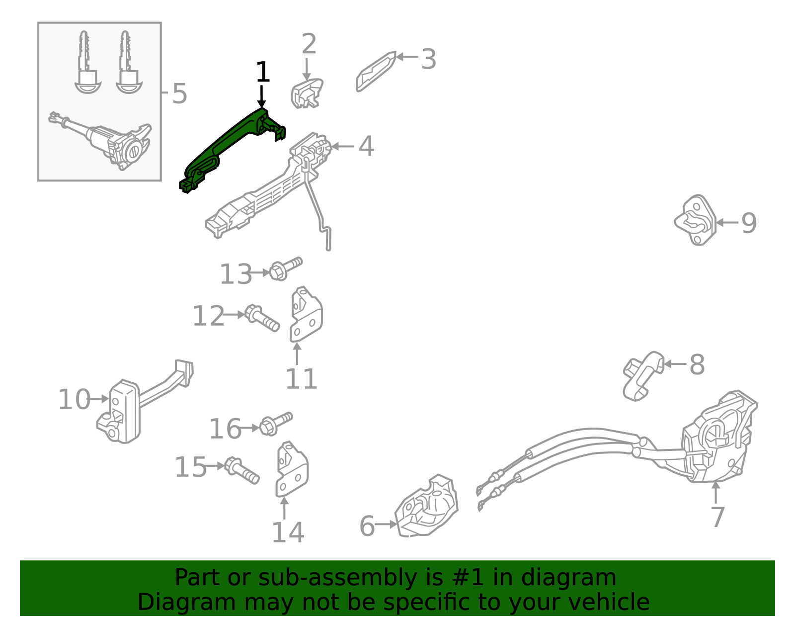 KD47-58-41XG-50 - 2013-2016 Mazda - Handle, Outside | Mazda Part Direct