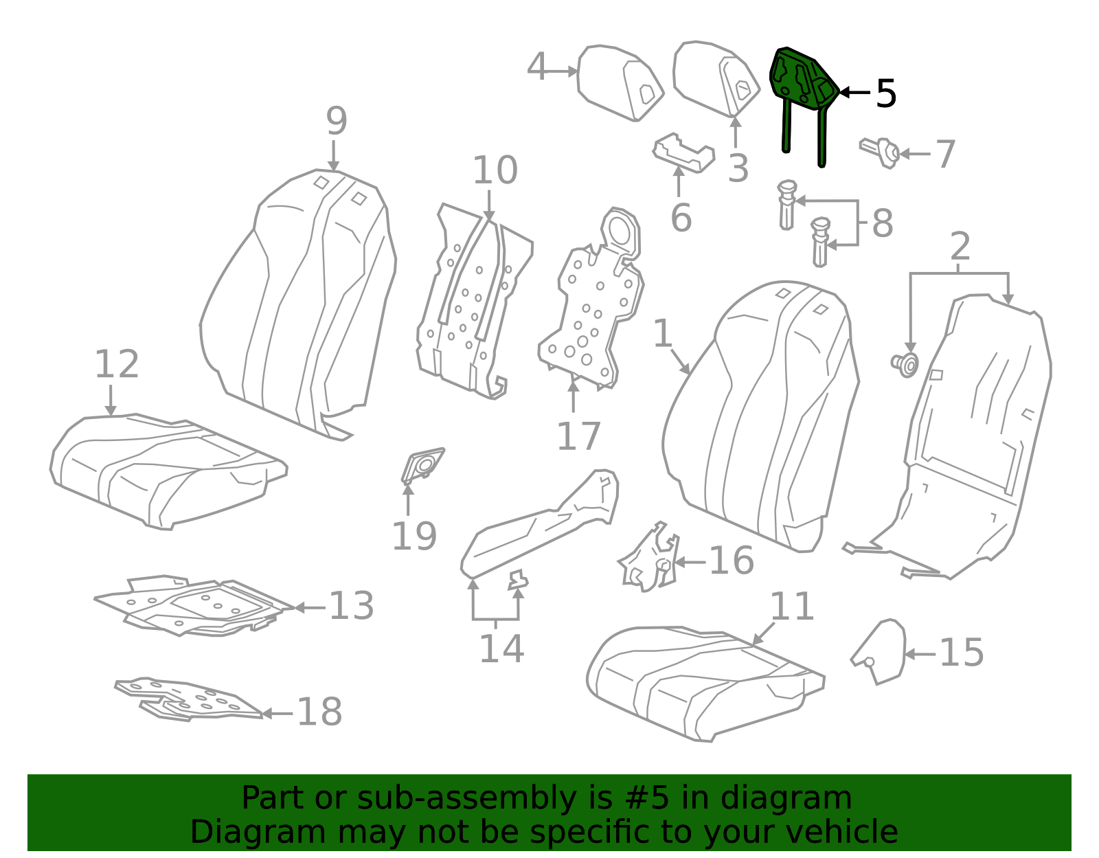 81146-TJB-A21 - High-Quality Headrest for 2019-2025 Acura | AutoNation ...
