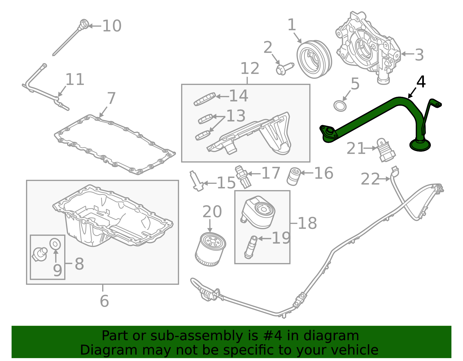 2010-2022 Ford | Oil Pick-Up | AL3Z-6622-A | Walls' Ford Parts