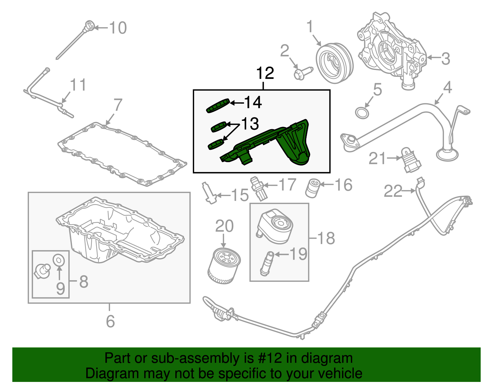 Genuine OEM Ford Part - Engine Oil Filter Adapter LC3Z-6881-A | Genuine ...