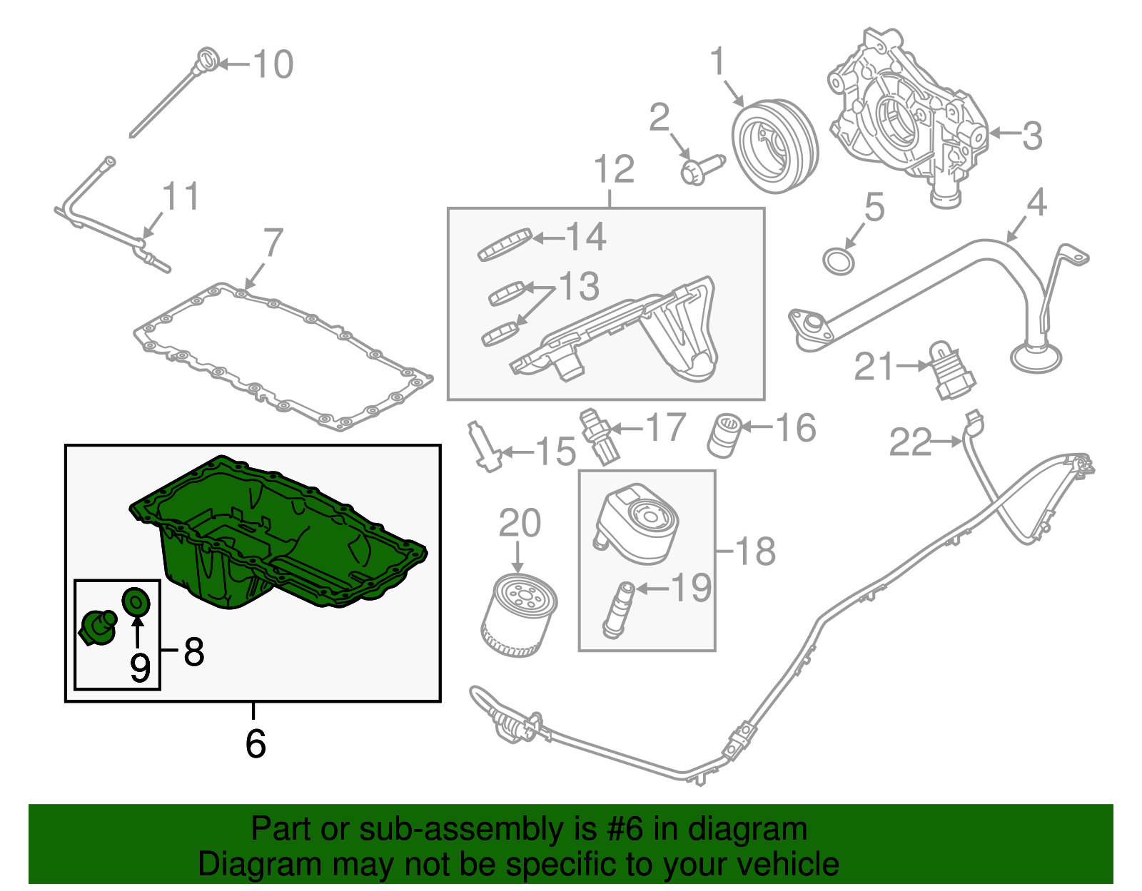 2010-2022 Ford Oil Pan AL3Z-6675-B | OEM Parts Online