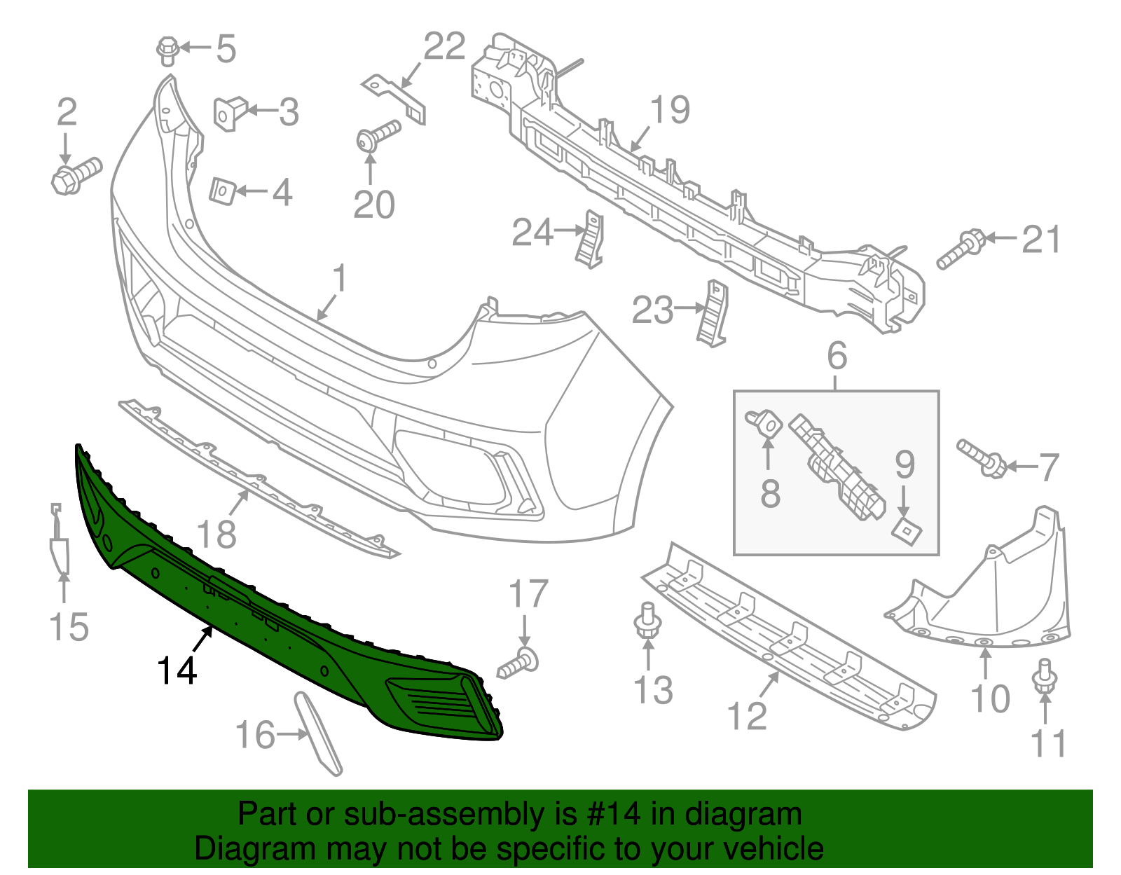 2017-2022 Hyundai Ioniq Lower Cover 86683-G2070 | OEM Parts Online
