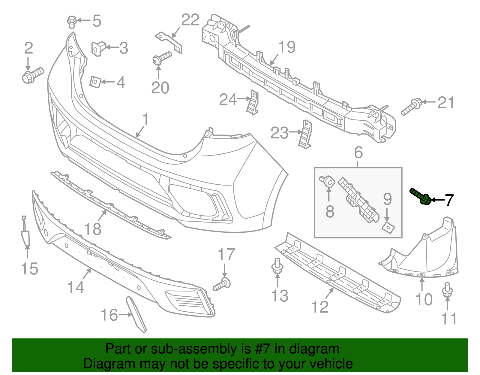 2017-2025 Hyundai Side Bracket Screw 12442-06207-K | OEM Parts Online