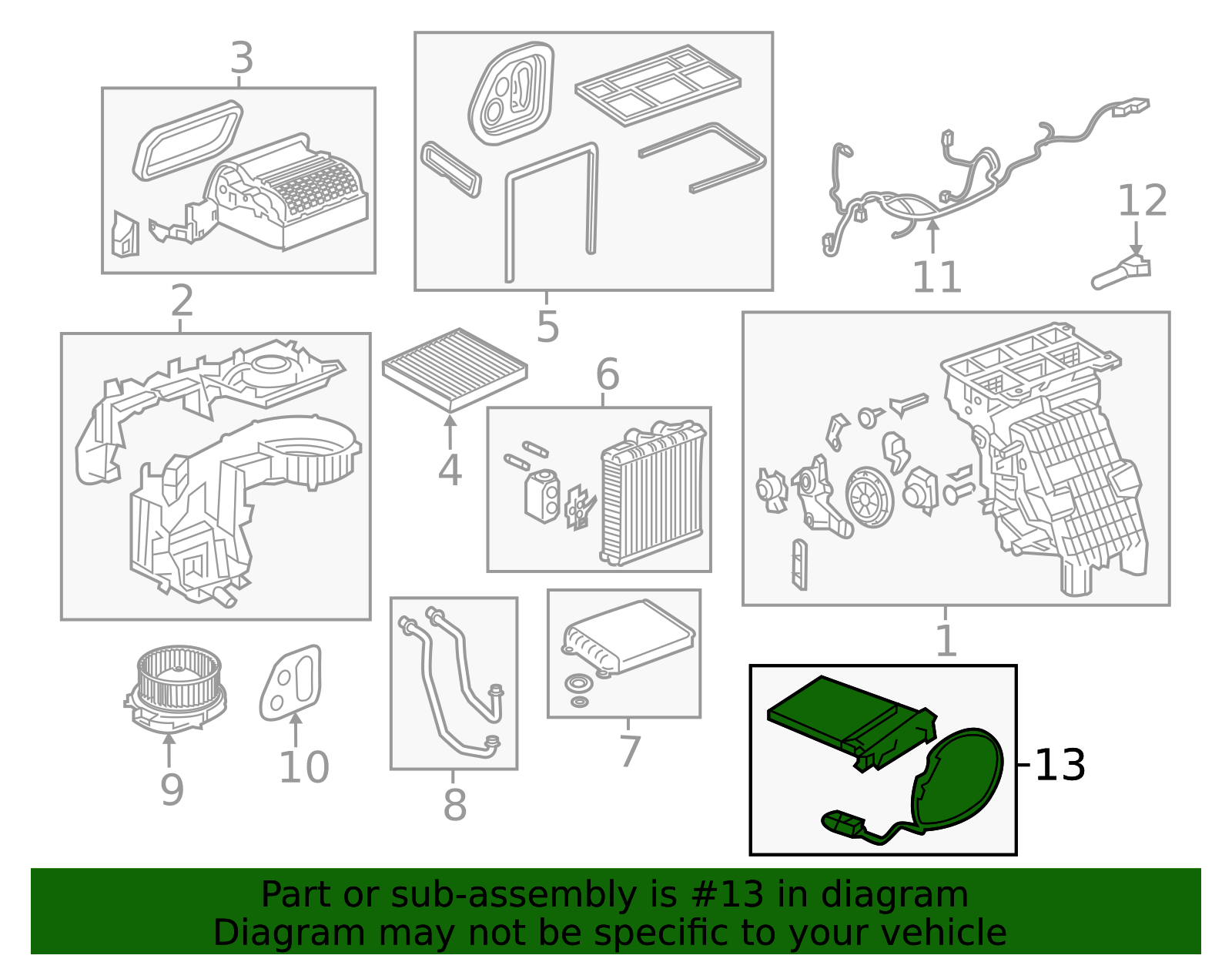 2016-2018 Chevrolet Cruze Auxiliary Heater Core 39078375 | Awesome Parts GM
