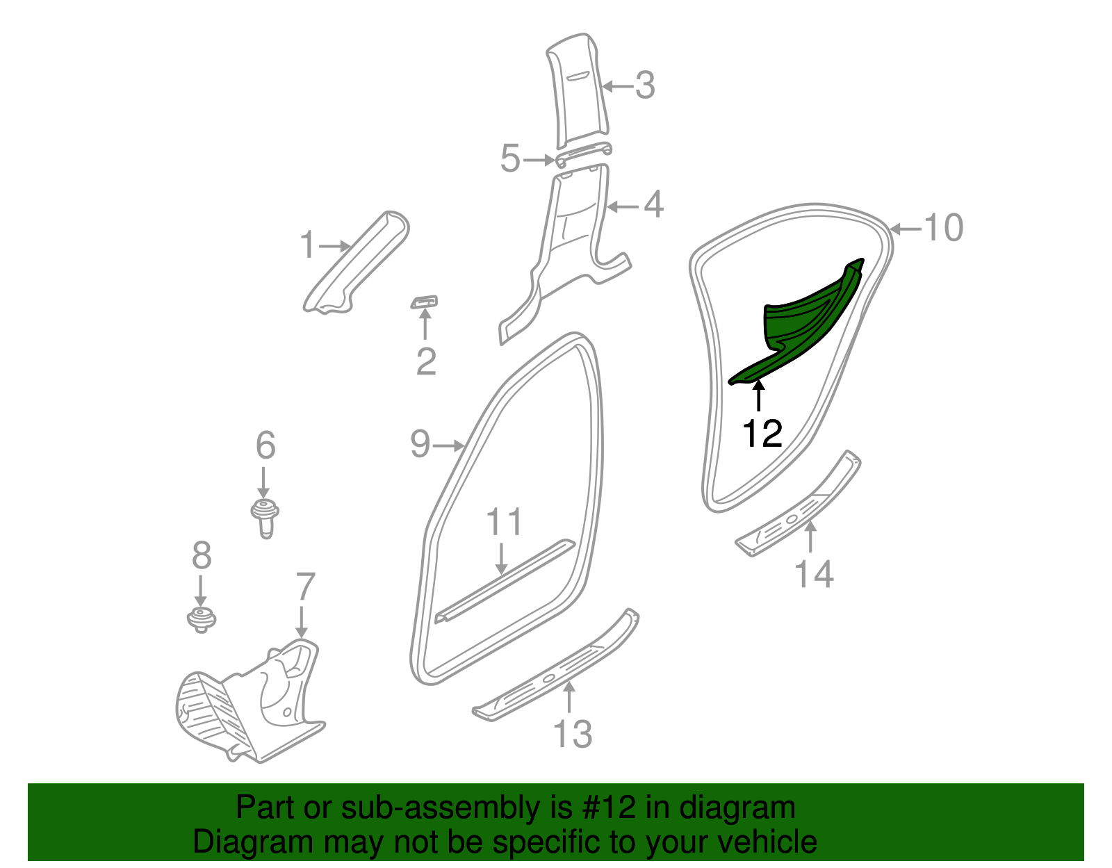 51477014630 - 2002-2008 BMW Carpet Retainer (51-47-7-014-630) | BMW of ...