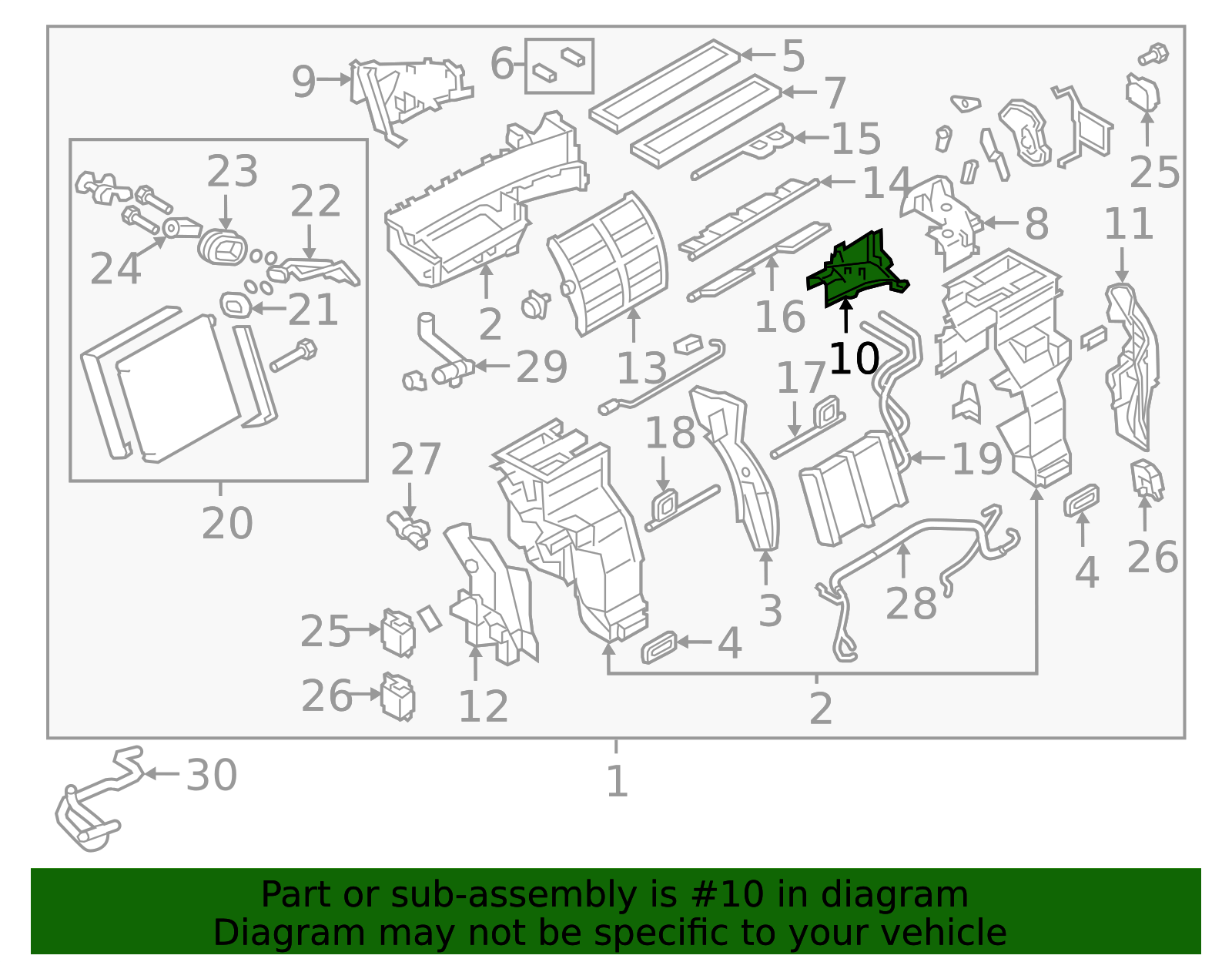 27284-1LA0A - A/C Evaporator Core Case 2017-2024 Nissan Armada ...