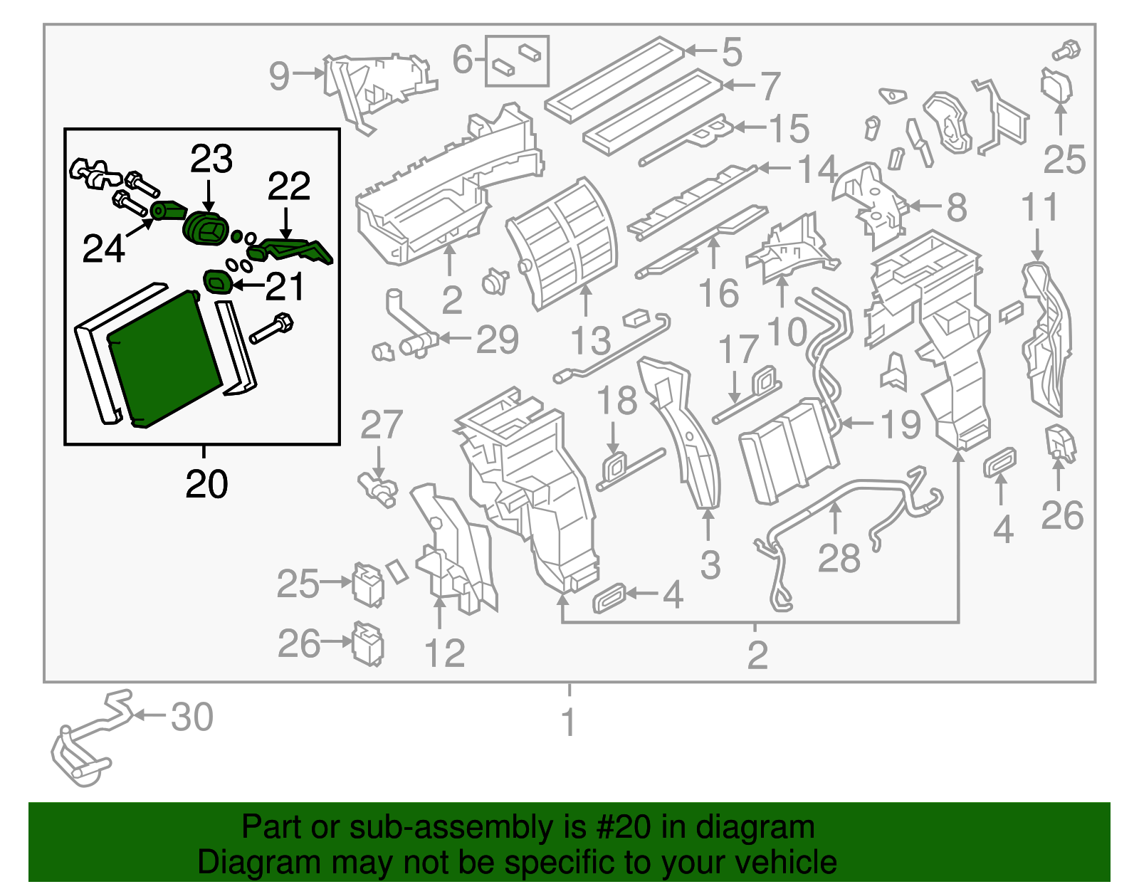 2021-2024 Nissan Armada Evaporator Assembly 27280-6JR0B | Nissan RVA