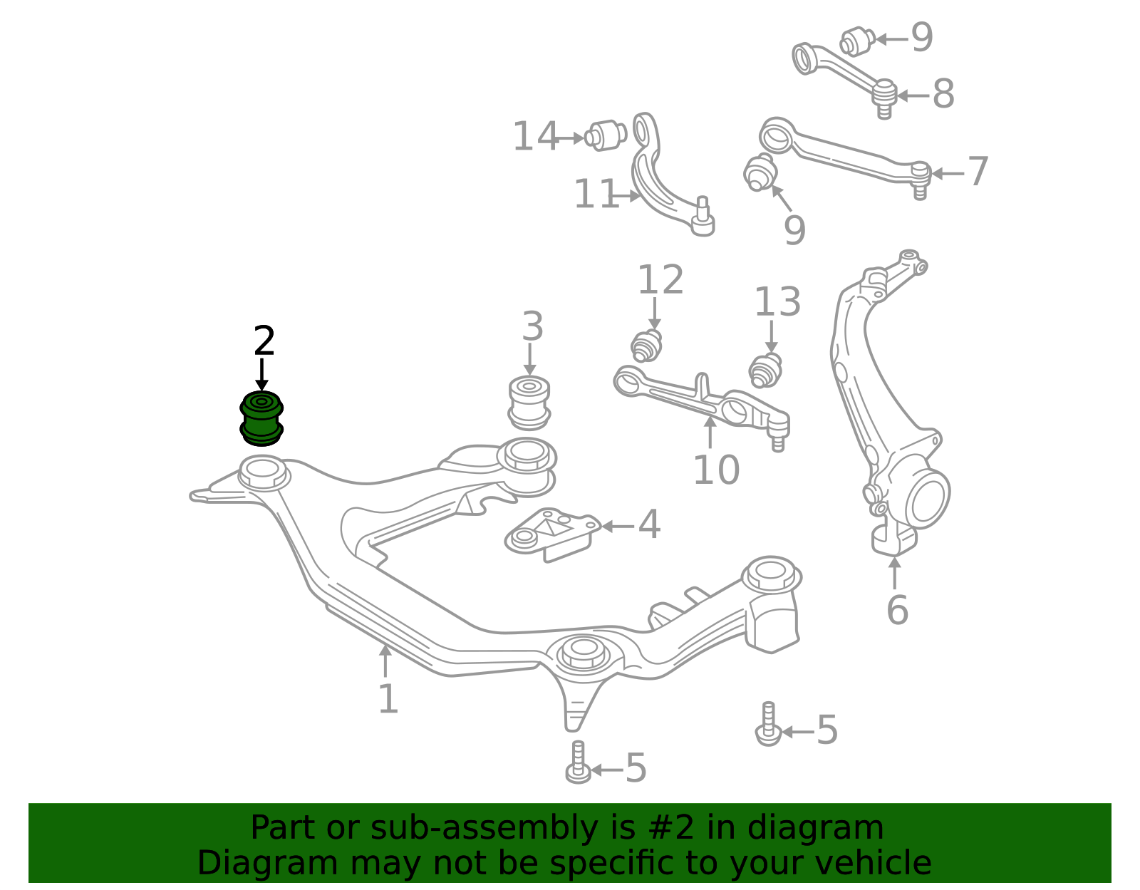 8D0-399-415-E - High-Quality Suspension Cross-Member Mount Cushion for ...