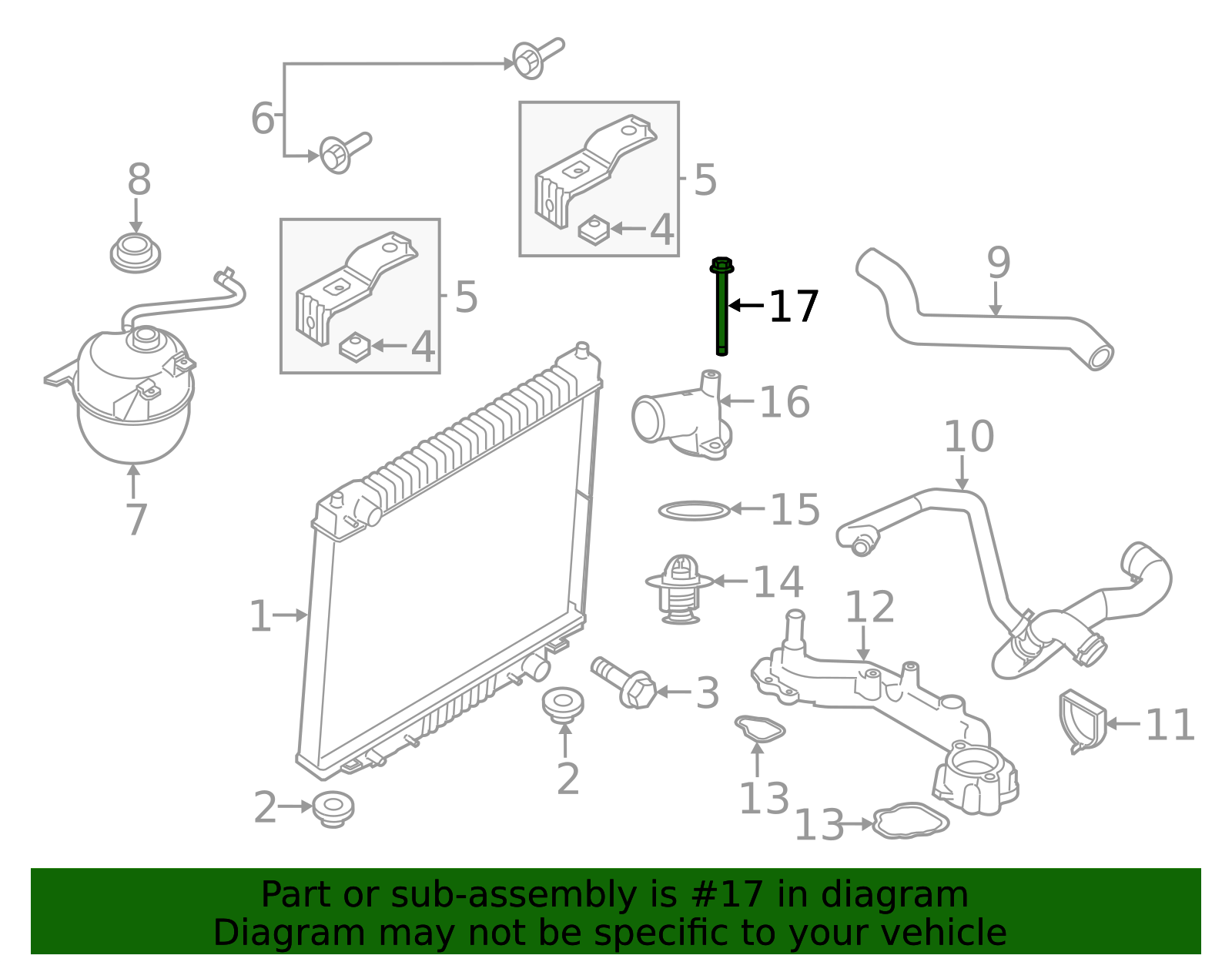 2008-2019 Ford | Thermostat Housing Bolt | N806178-S437 | Walls' Ford Parts