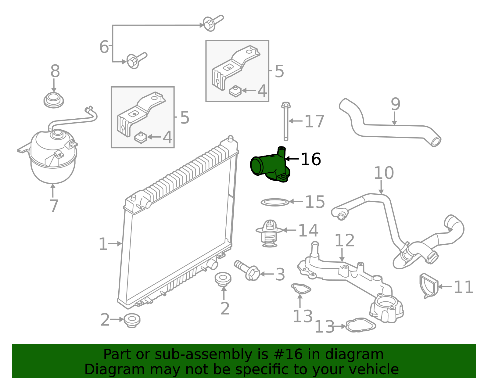 1997-2019 Ford | Thermostat Housing | F65Z-8592-BD | Walls' Ford Parts