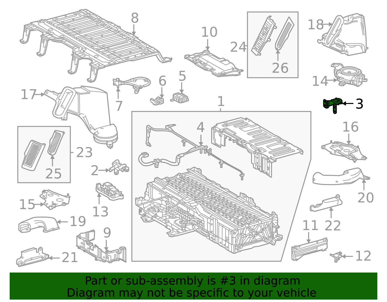 2024-2025 Toyota Drive Motor Battery Pack Bracket G92KL-60010 | MotorMotor
