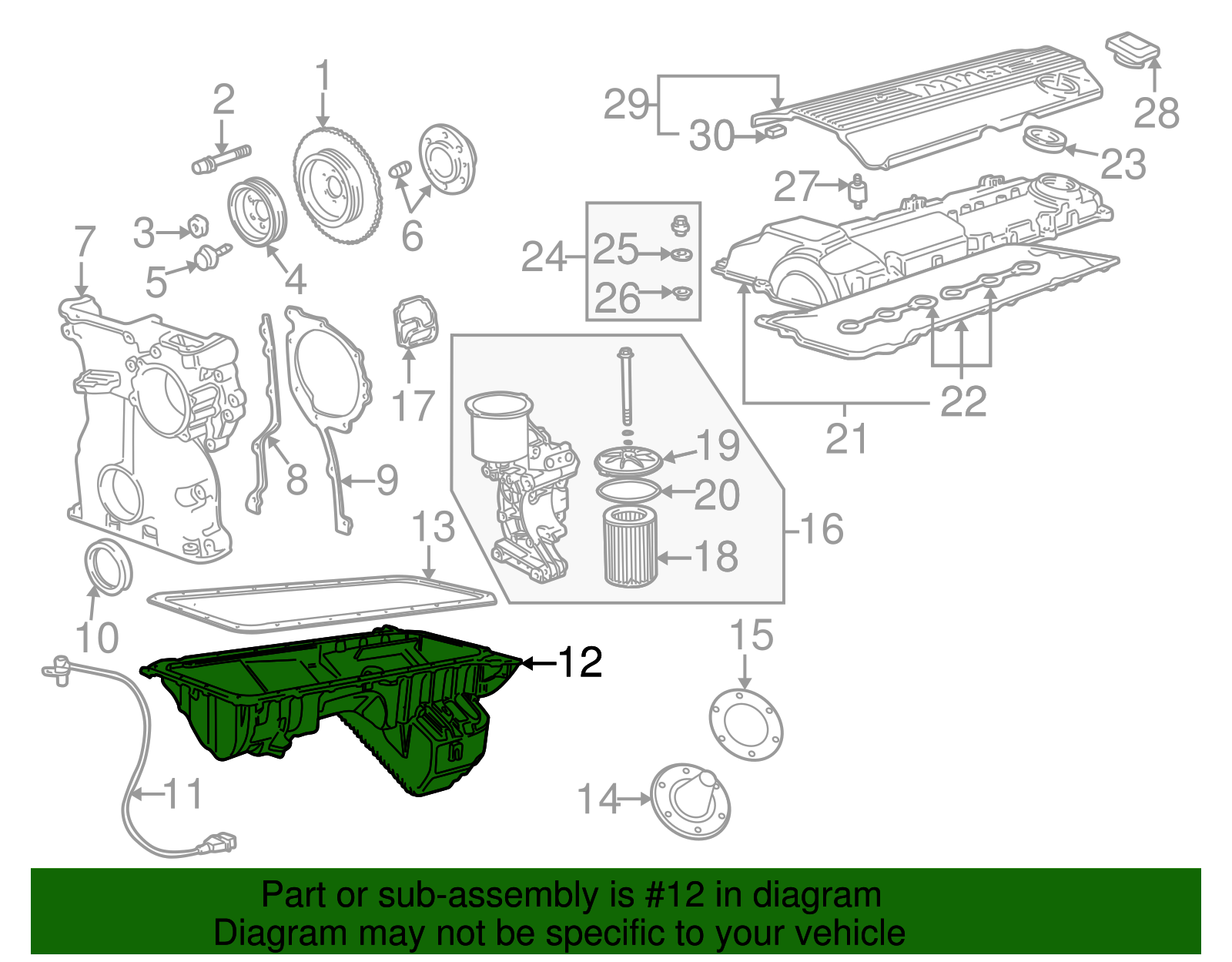 11131748755 - 1996-2001 BMW Oil Pan (11-13-1-748-755) | BMW of South ...