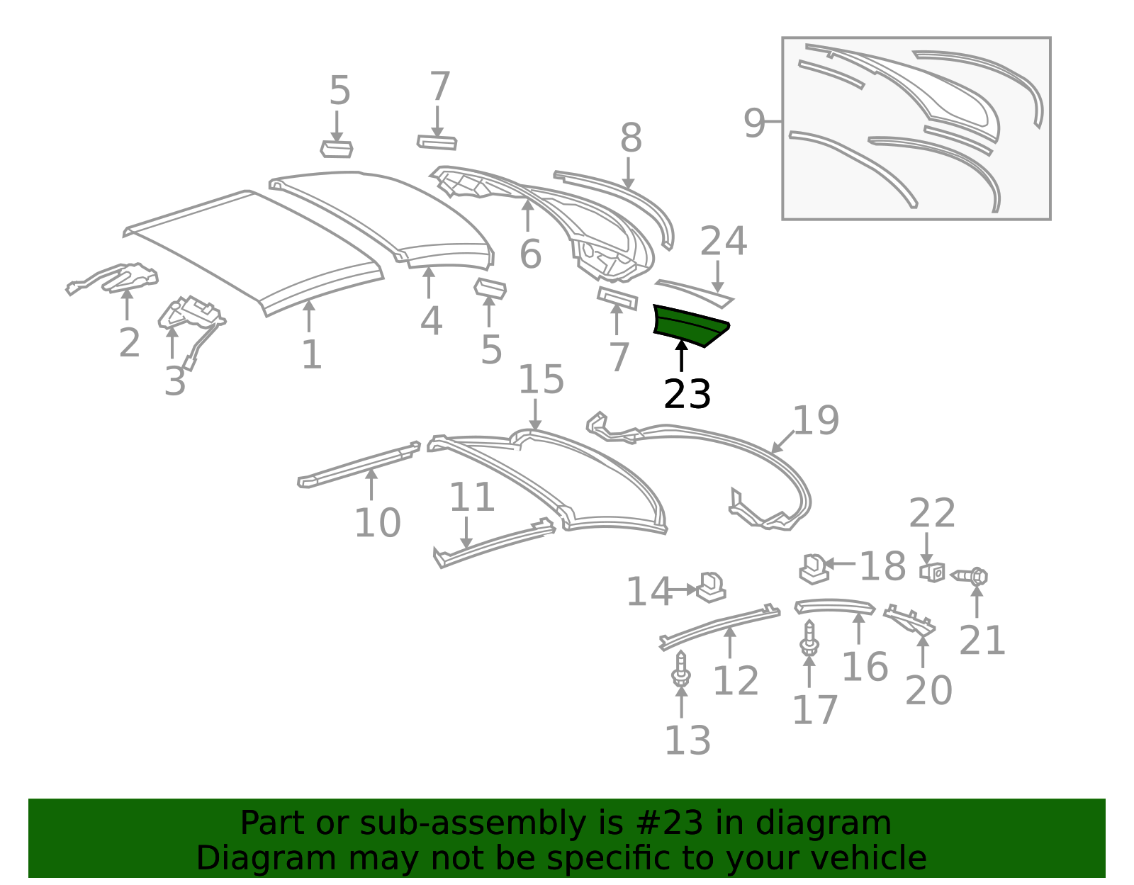 2010-2015 Lexus Sunroof Reinforcement 75056-53010 | OEM Parts Online