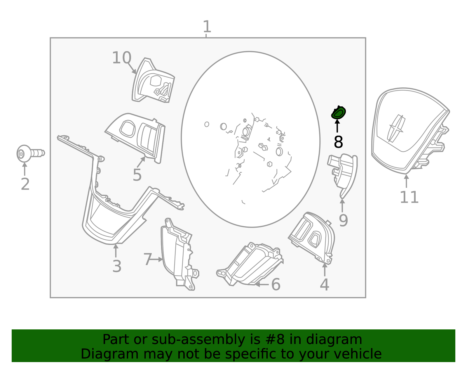 2020-2024 Lincoln Aviator Combination Switch LC5Z-13341-DB | Ford OEM ...