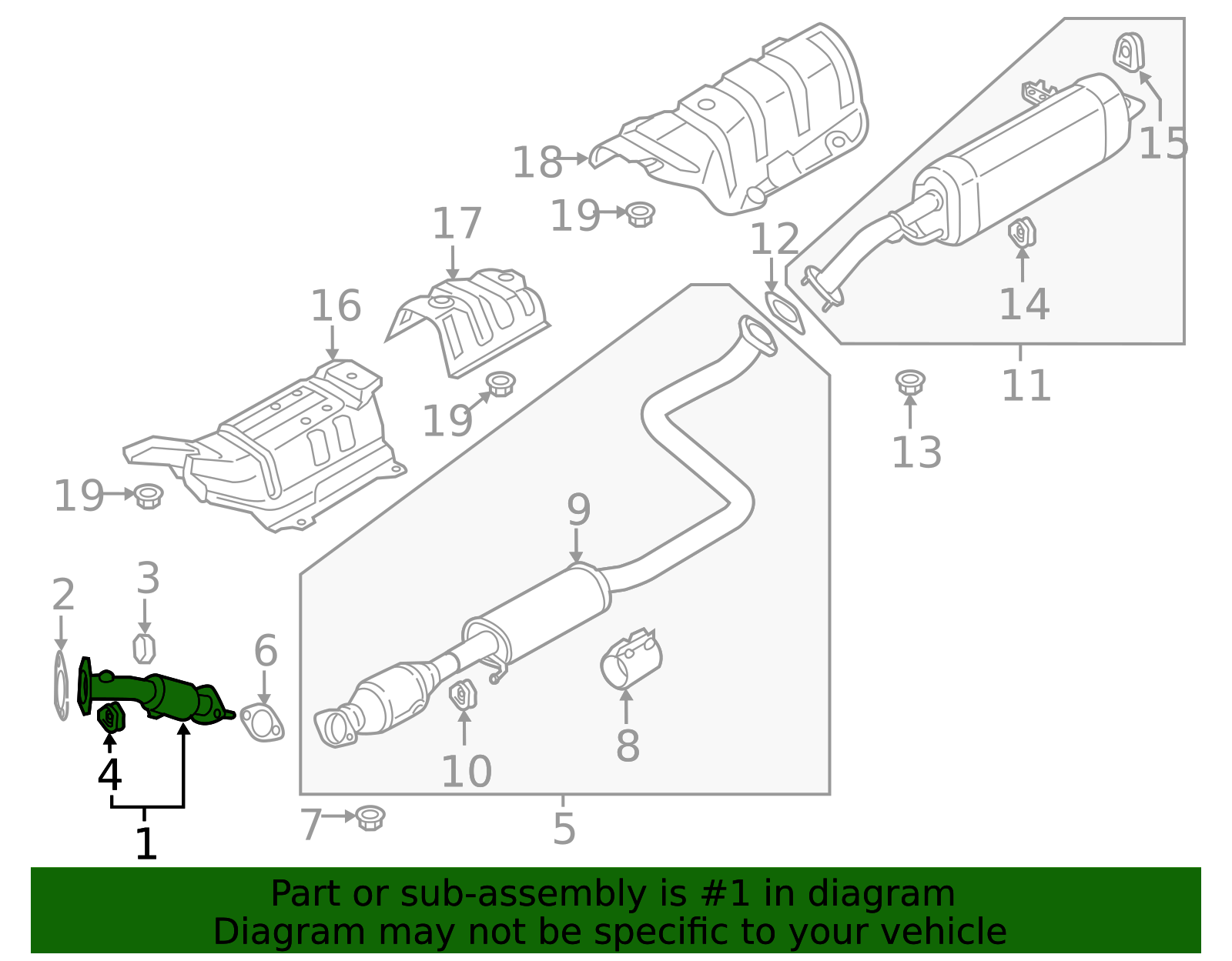 Genuine Front Pipe for 2017-2020 Hyundai Elantra | Part# 28610-F3450 ...