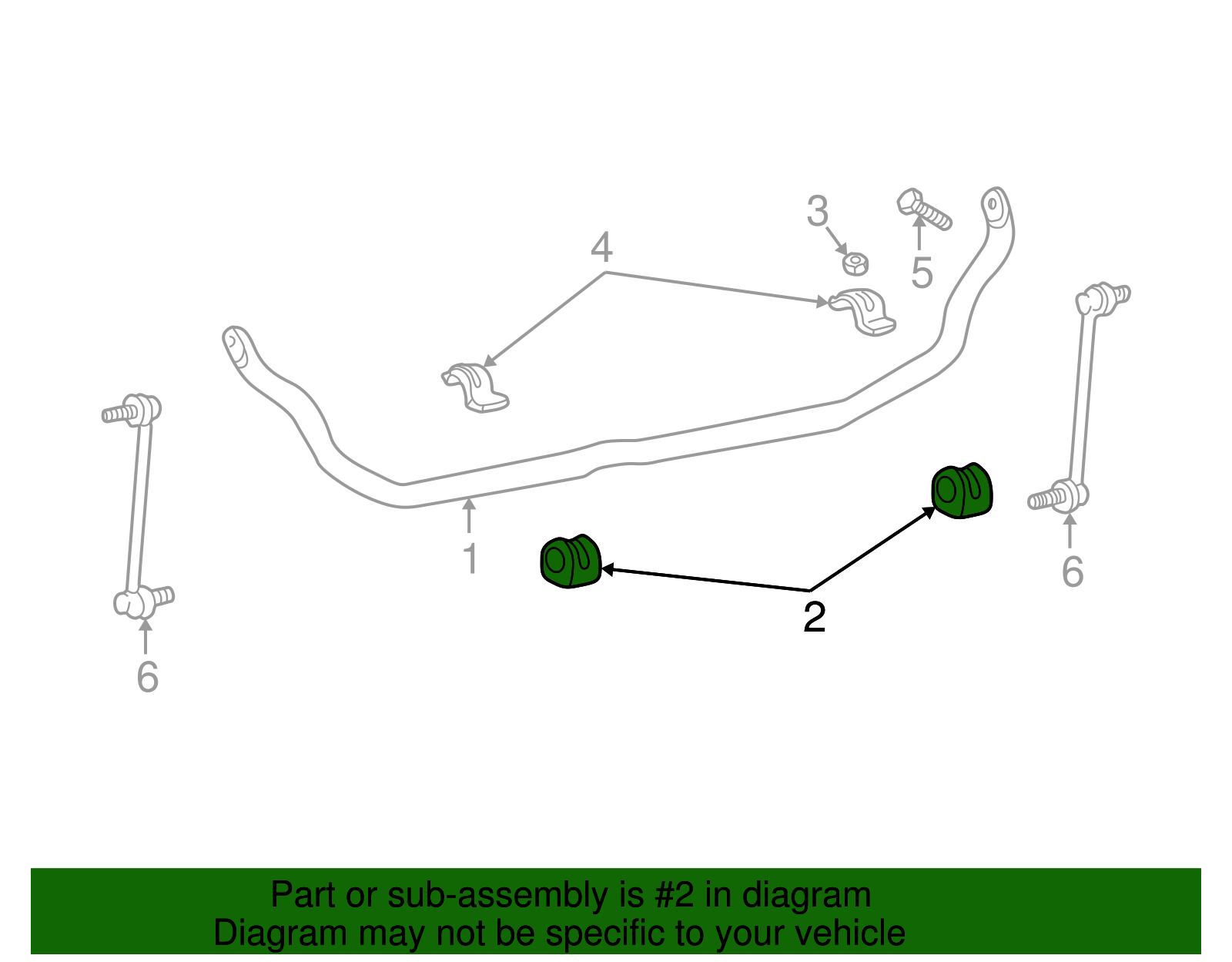 2001-2007 Mopar Stabilizer Bar Cushion 04743041AE | Mopar Parts Canada
