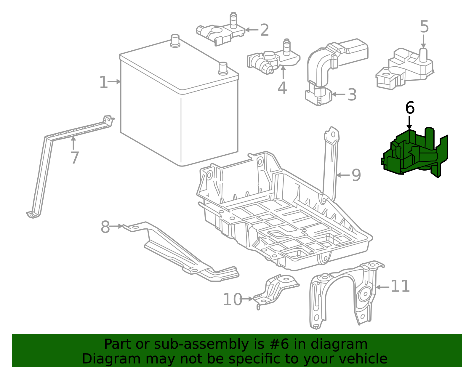 2025 Toyota 4Runner Battery Current Sensor Bracket 28859-11010 | MotorMotor