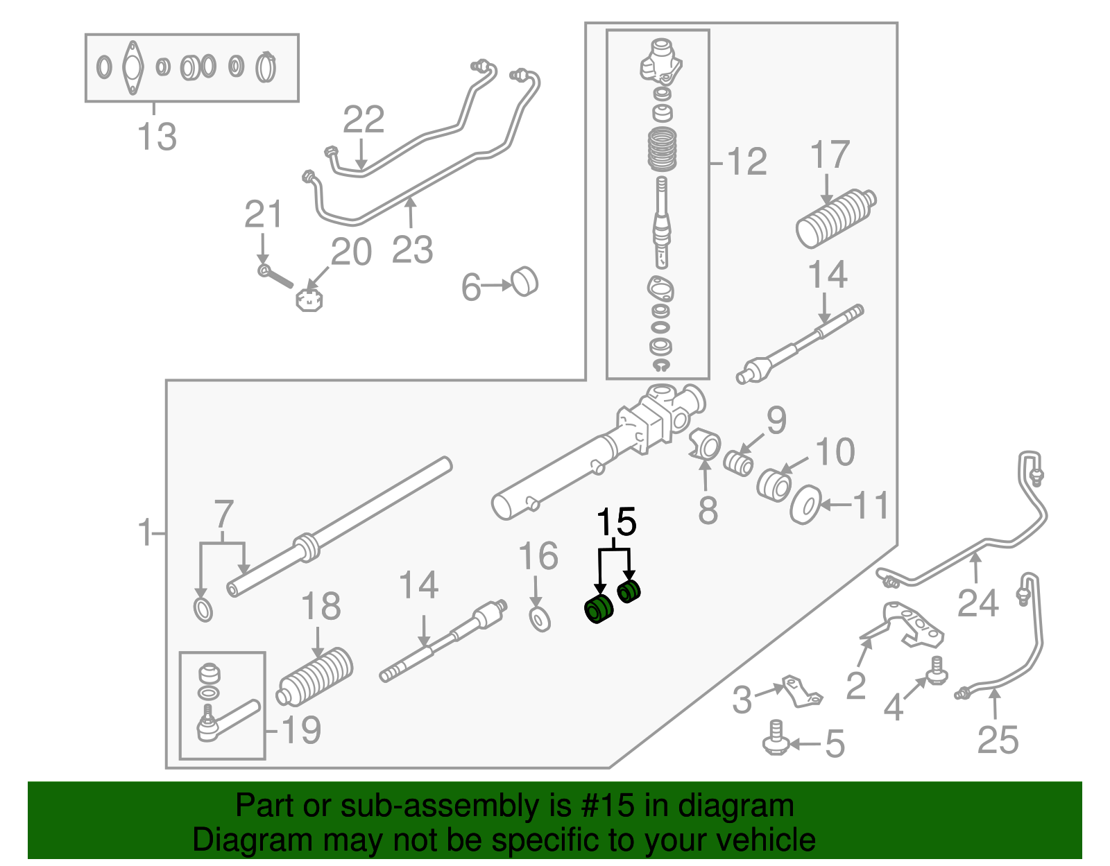 34190AG01A - 2005-2009 Subaru - Inner Tie Rod Holder | Subaru Parts HQ