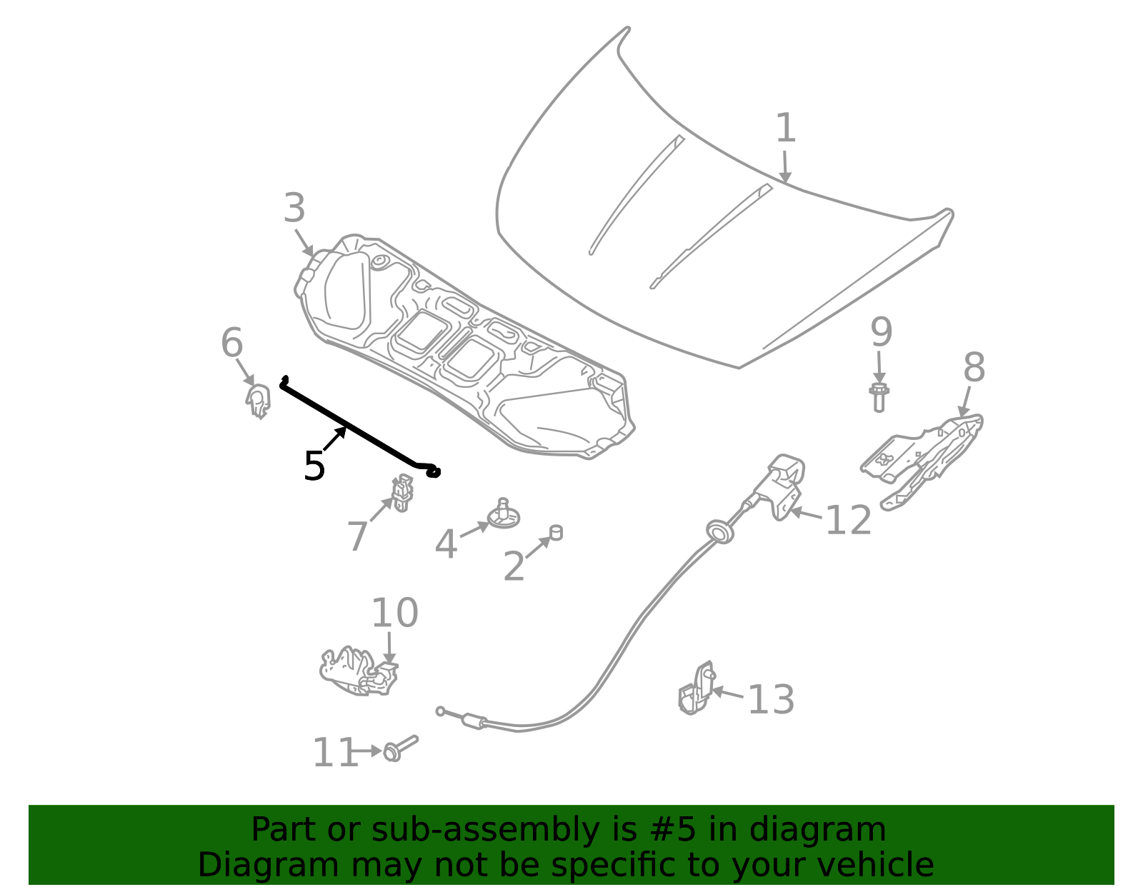 65771-5Z000 - Hood / Trunk Prop Rod 2004-2009 Nissan Quest | Official ...