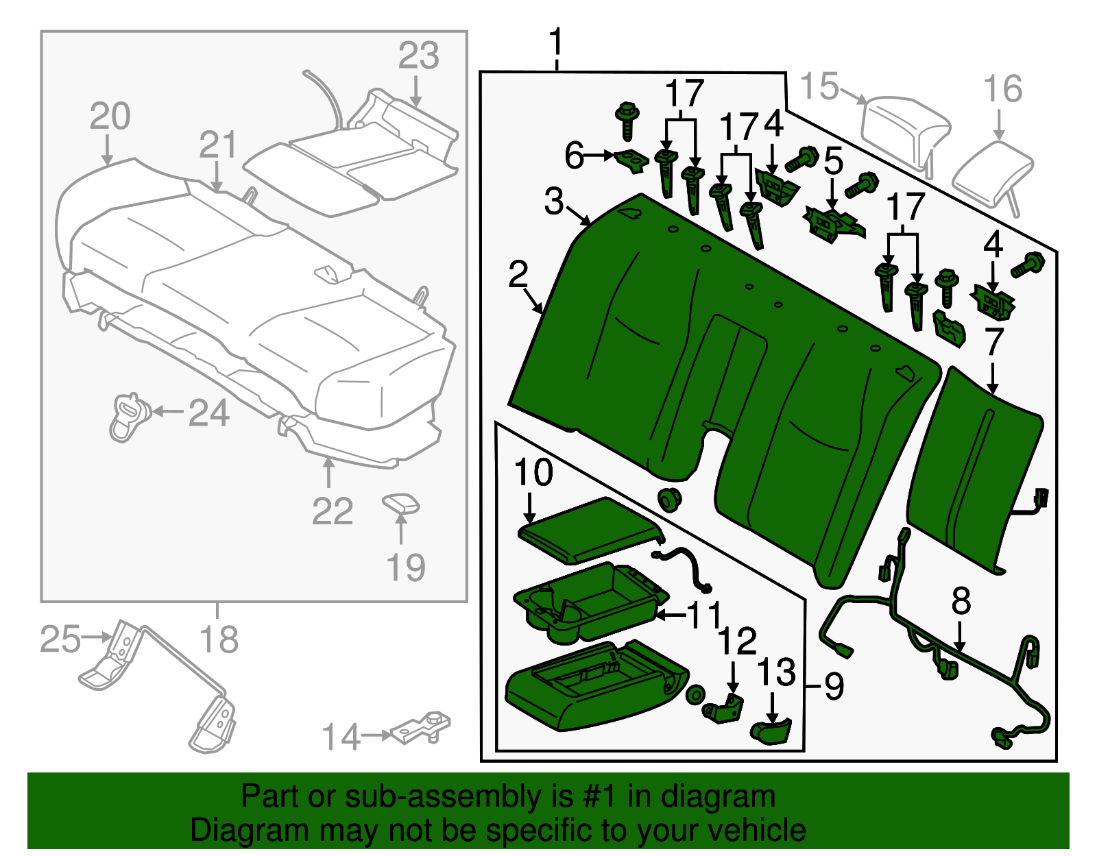 2015-2019 Infiniti Q70L Seat Back Assembly 88600-4AM3B | Faulkner ...