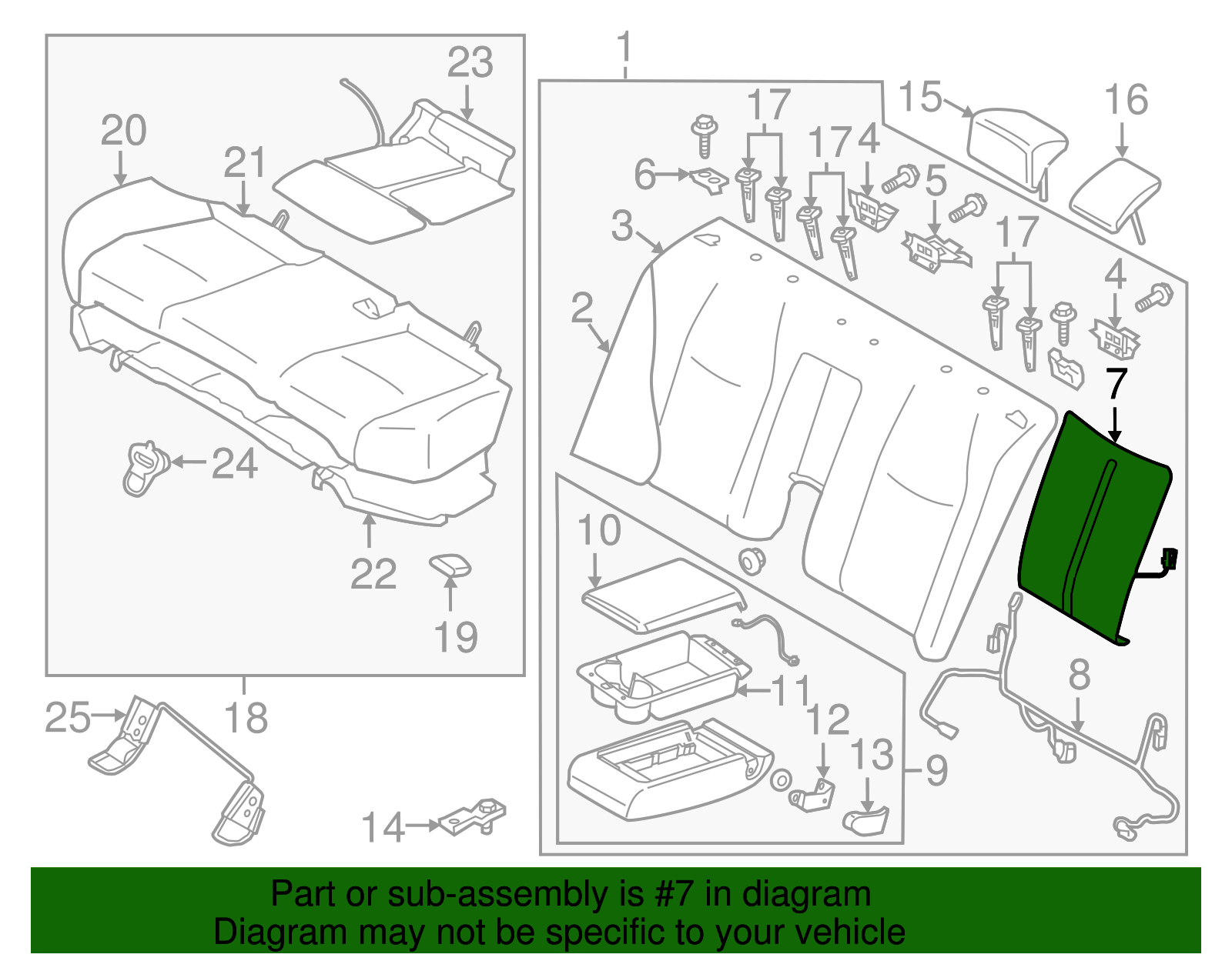 2015-2019 Infiniti Q70L Seat Back Heater 88635-1MS0A | Faulkner ...