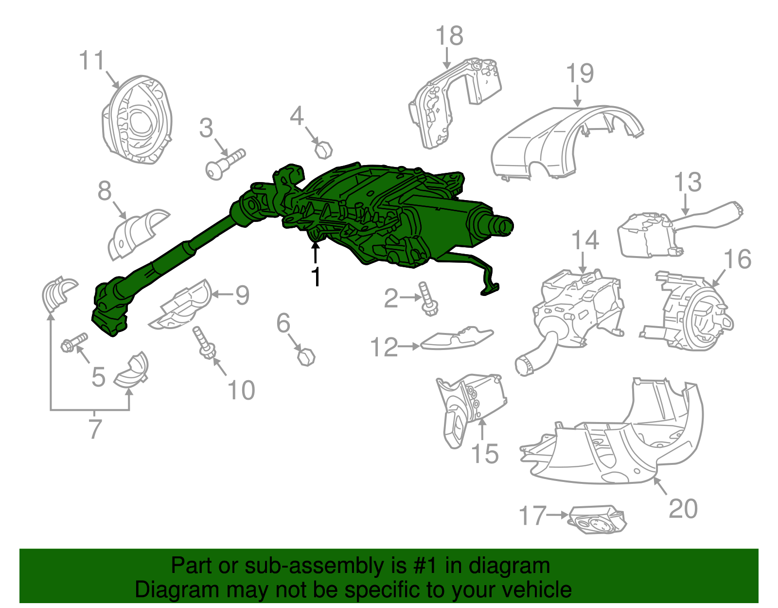 7L8-419-501-AP - Audi Steering Column 2007-2015 Audi Q7 | Performance ...
