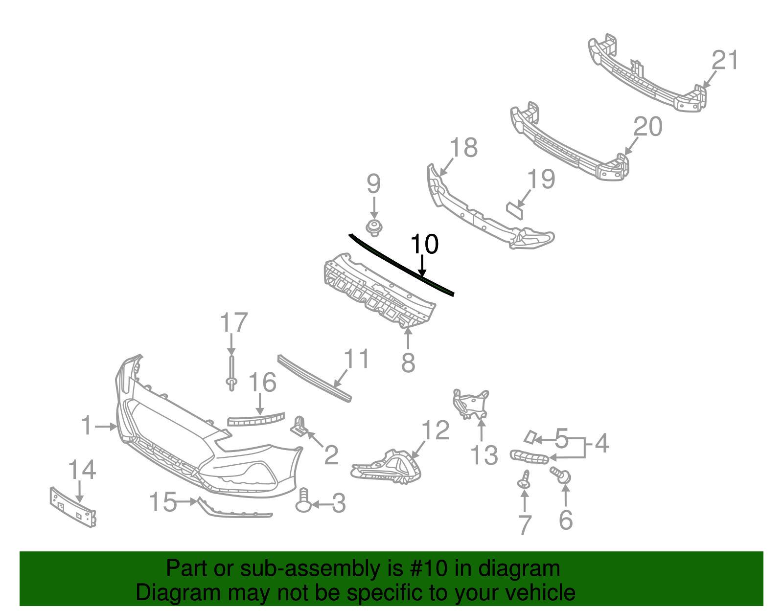 86362-E6701 - Hyundai Upper Molding 2018-2019 Hyundai Sonata ...