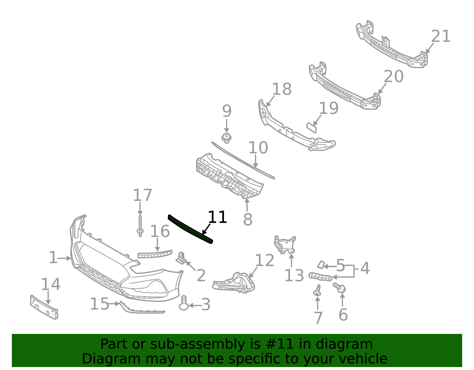 2018-2019 Hyundai Sonata Lower Grille 86561-C2AA0 | OEM Parts Online