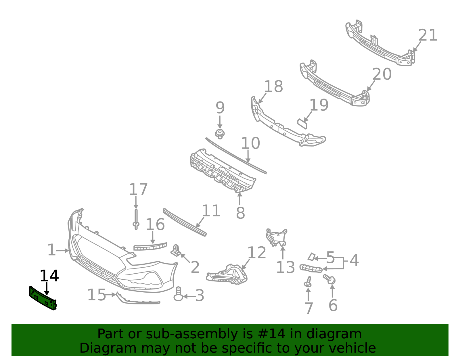 2018-2019 Hyundai Sonata License Bracket 86519-C2700 | QuirkParts
