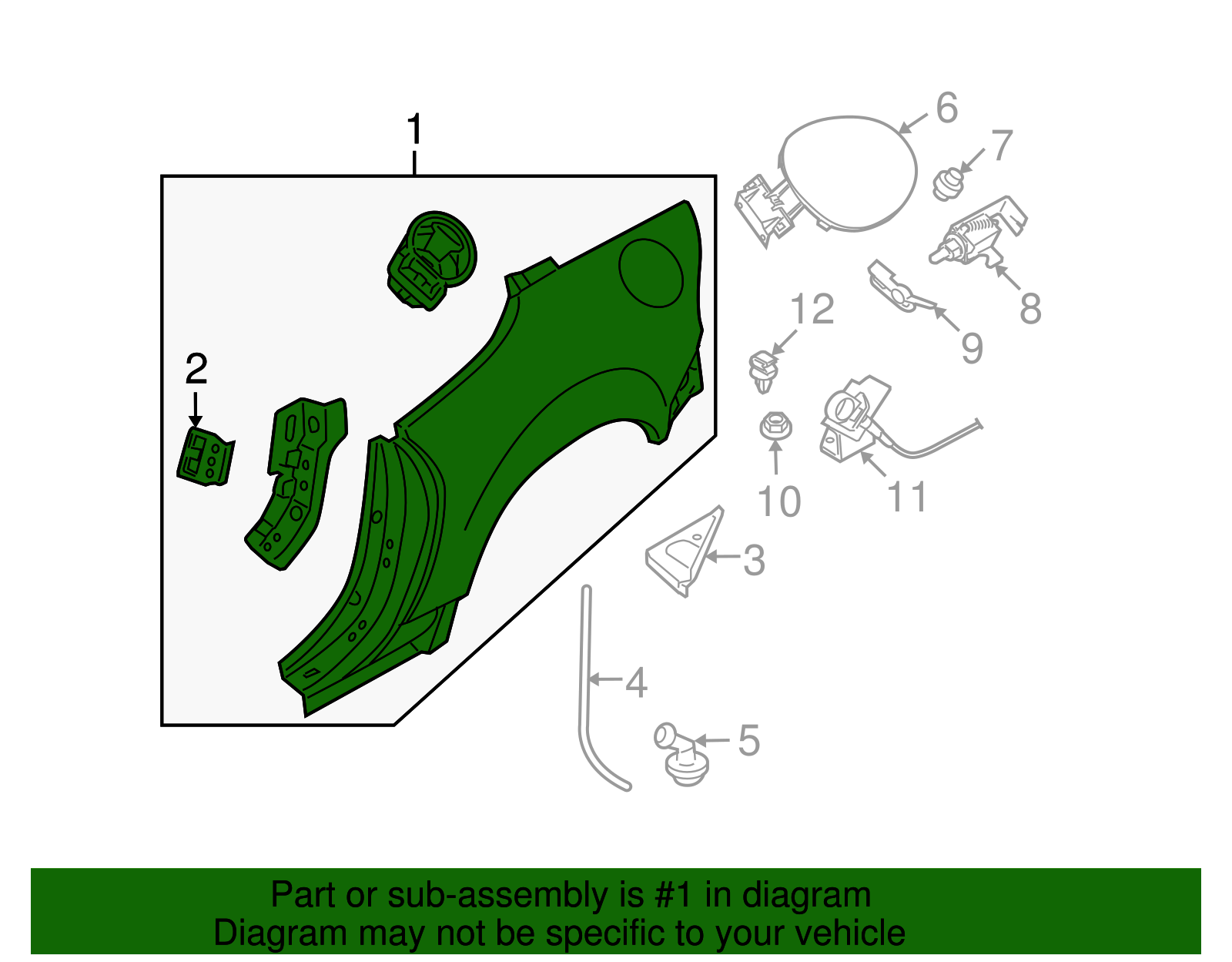 2006-2015 Mazda MX-5 Miata Quarter Panel NFY9-70-410F | Canada Mazda Parts