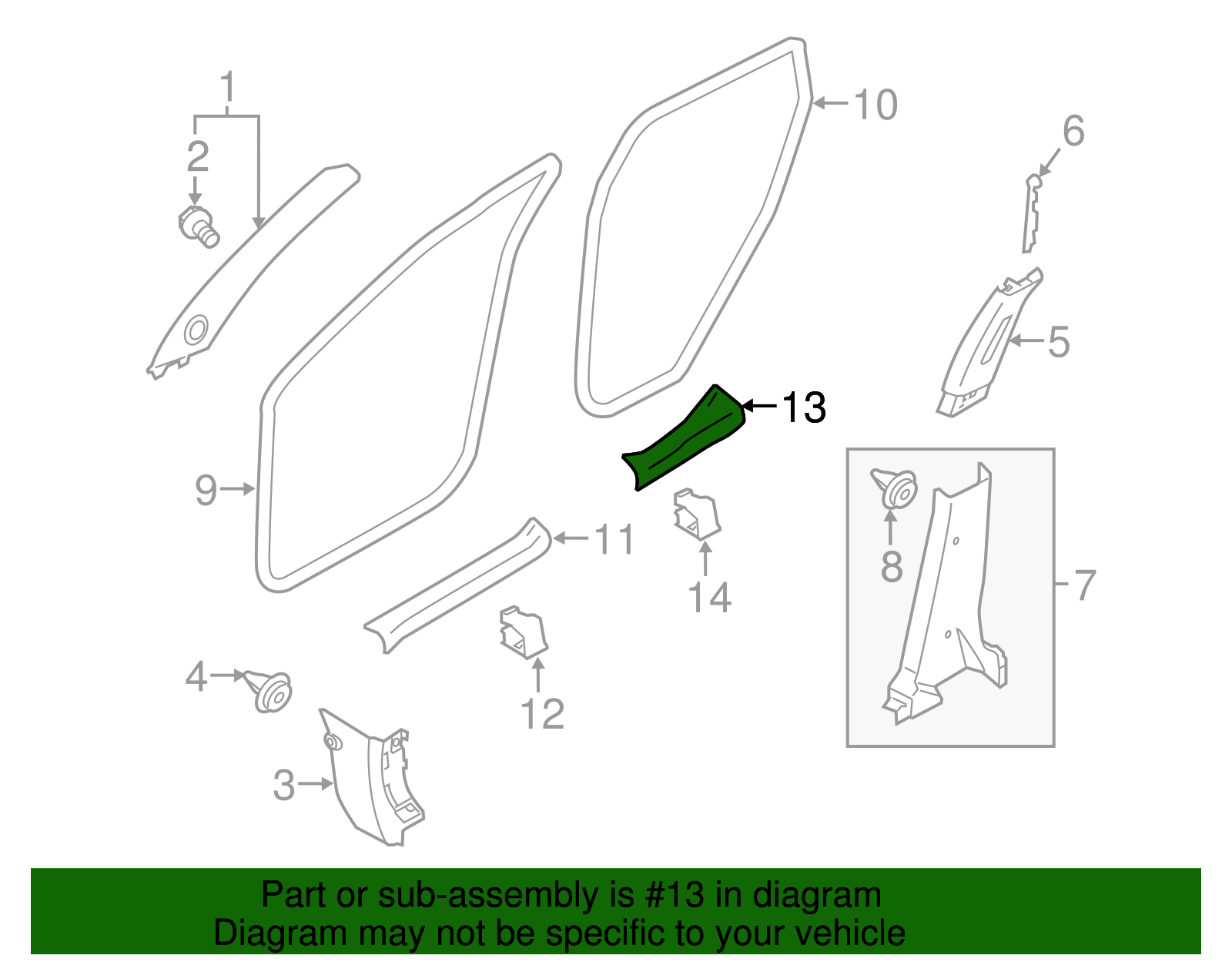 2011-2017 Nissan Juke Rear Sill Plate 769B7-1KA0A | Team Nissan Inc.