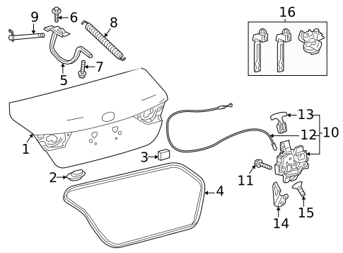 Lid & Components for 2025 Toyota Camry | OEM Parts Online