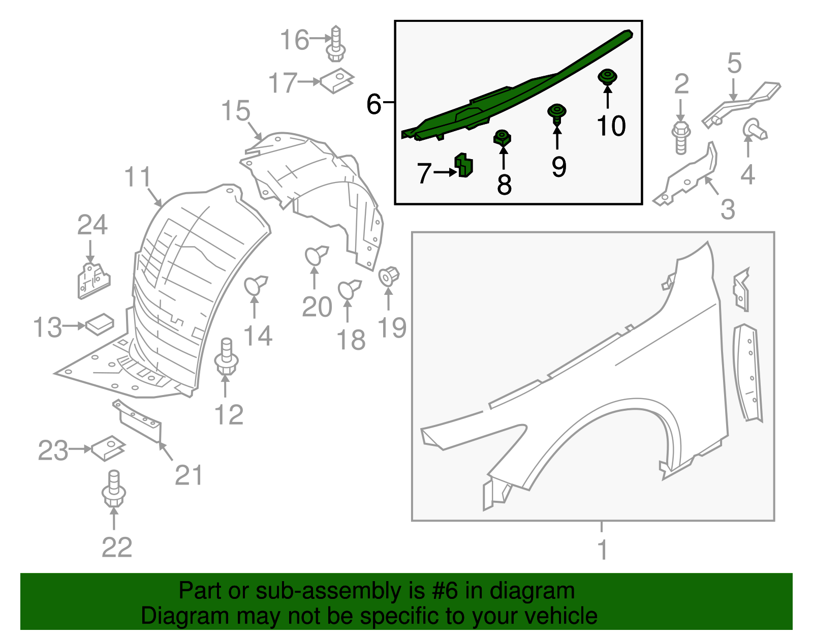 65820-5CA0A - Fender Ledge Cover 2017-2020 Infiniti Q60 | Infiniti of ...