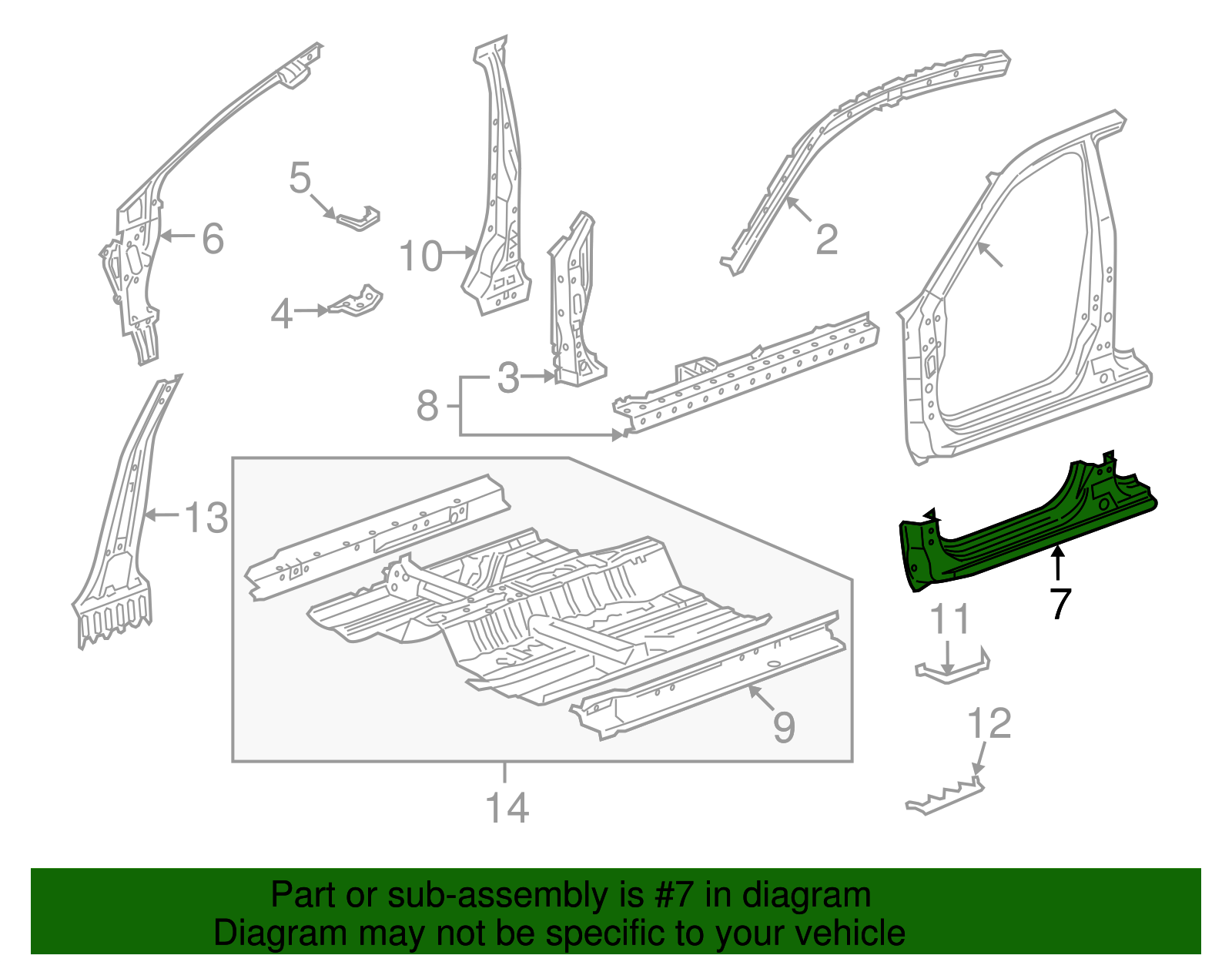 04641-TA5-A00ZZ - Honda Rocker Panel 2008-2012 Honda Accord ...