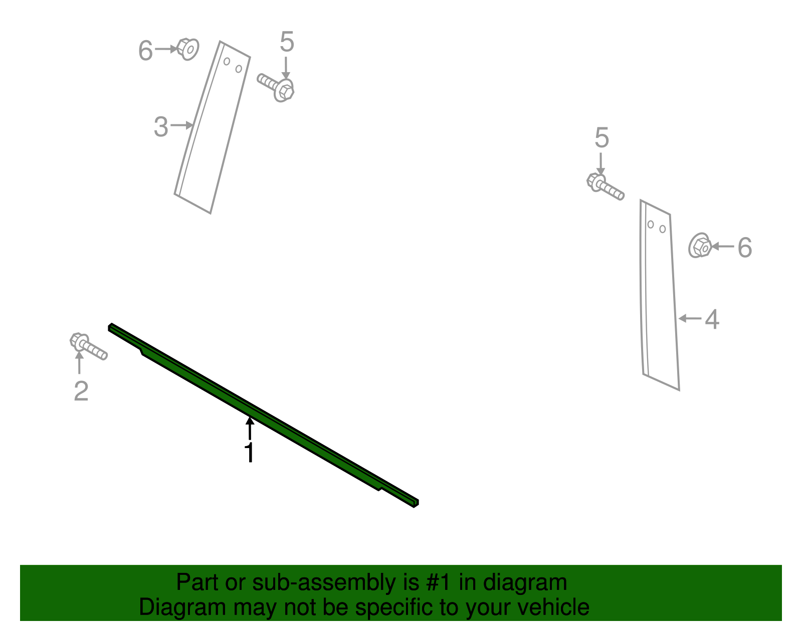 2018-2024 Ford Belt Molding JL1Z-7825597-C | Varsity Ford