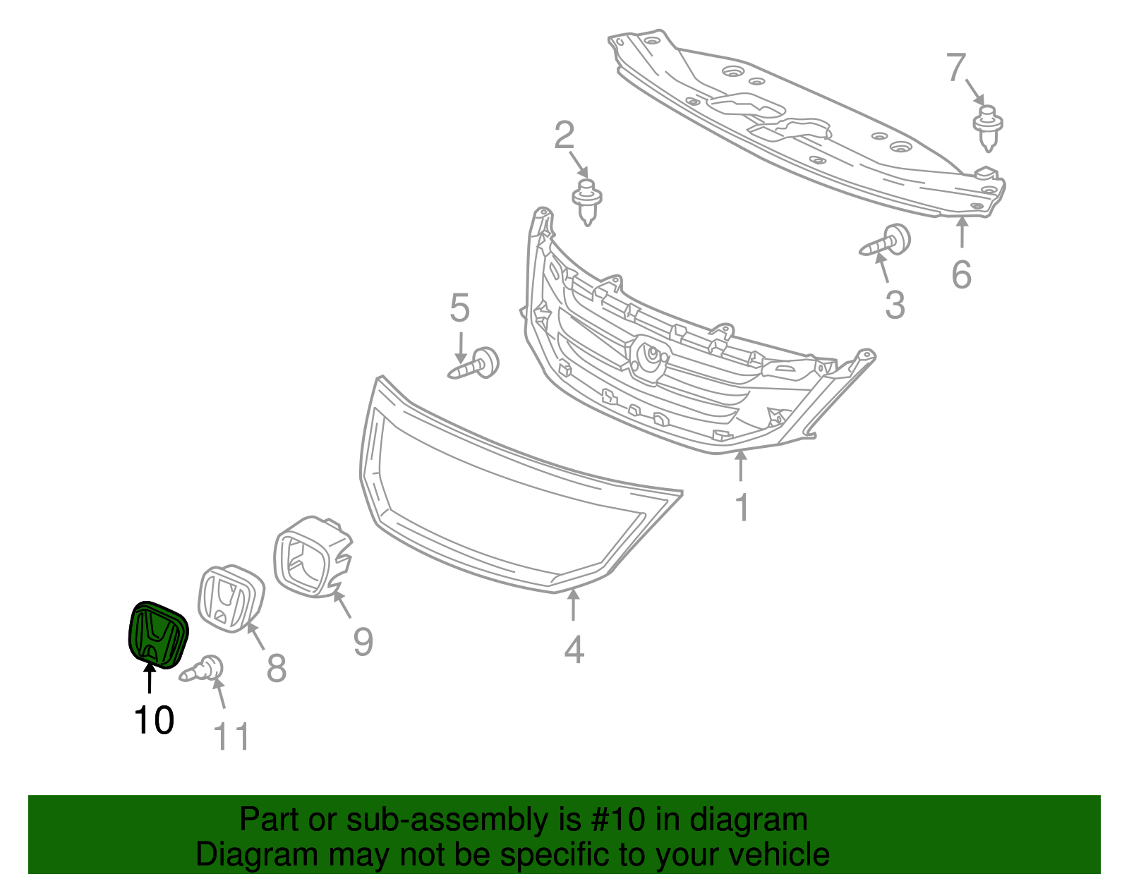 75700-SVA-A01 - Emblem 2005-2010 Honda | Honda Parts Online
