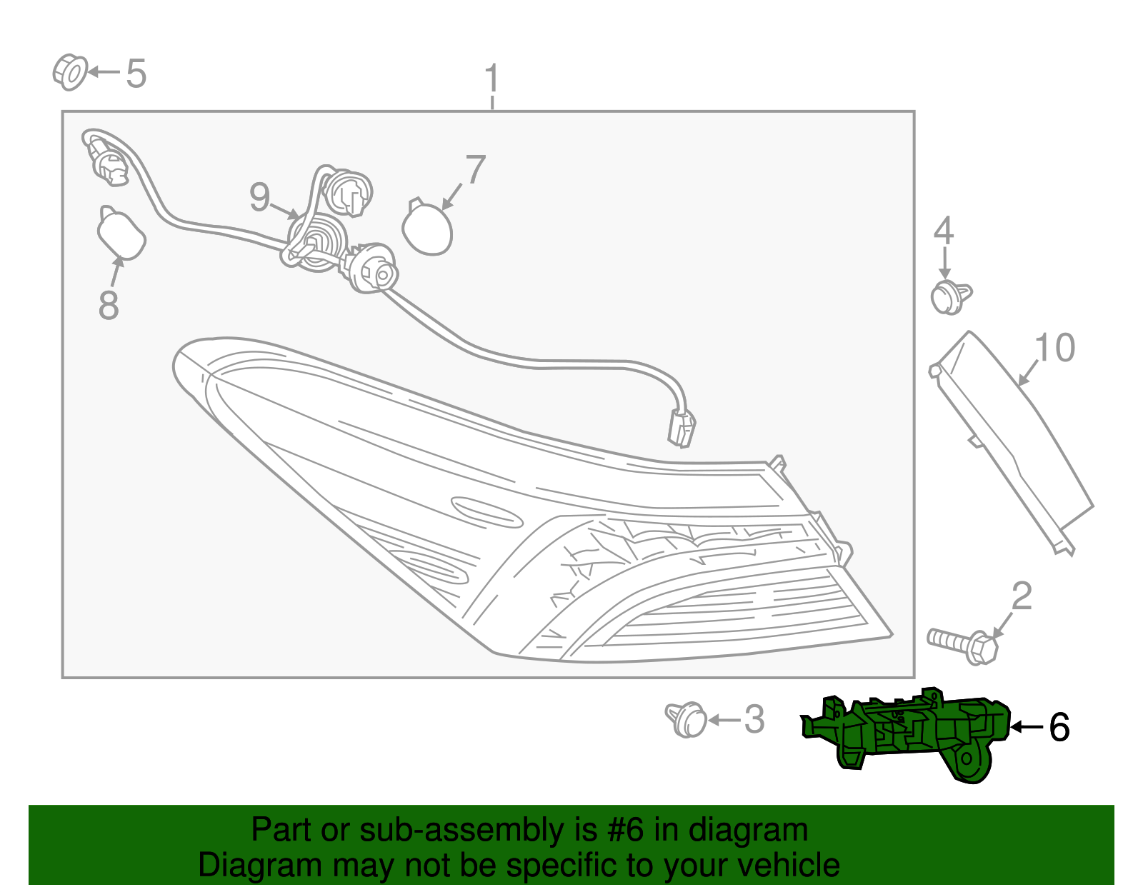 52562-06090 - Tail Lamp Assembly Retainer - 2018-2024 Toyota Camry ...