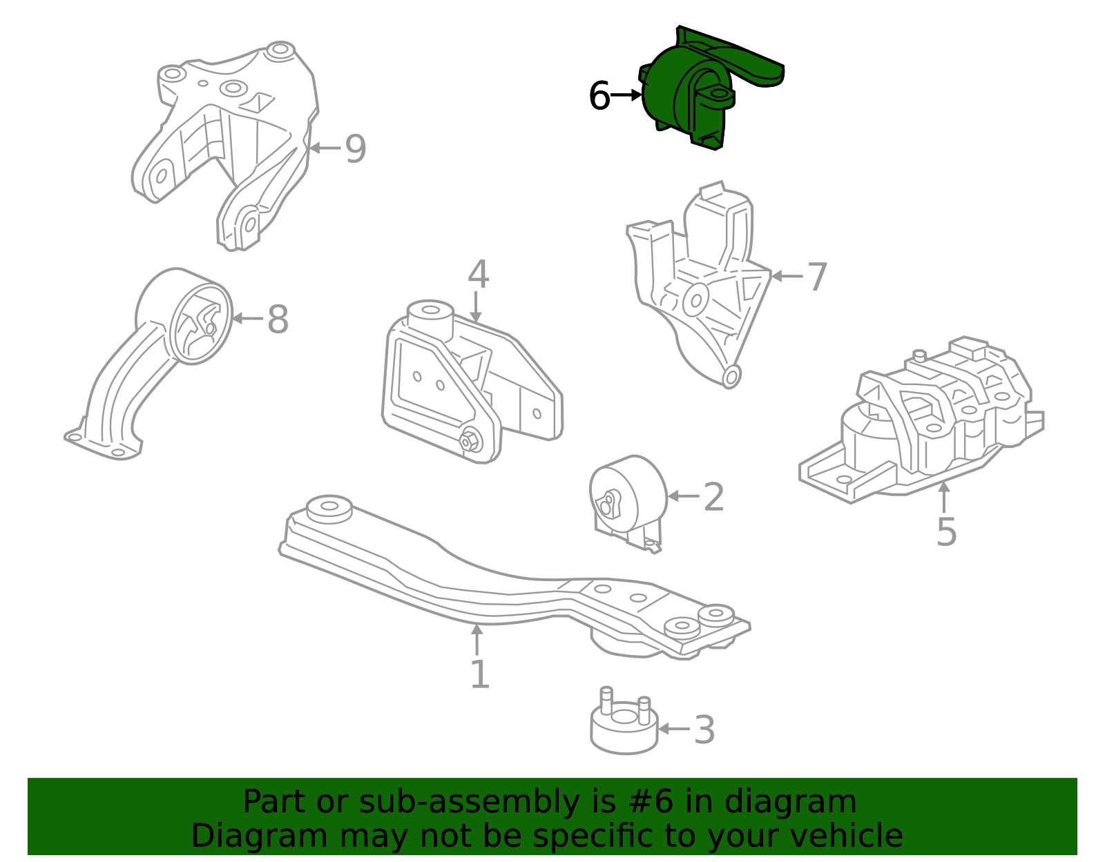 Trans Mount 68054693AB | Mopar Parts Canada