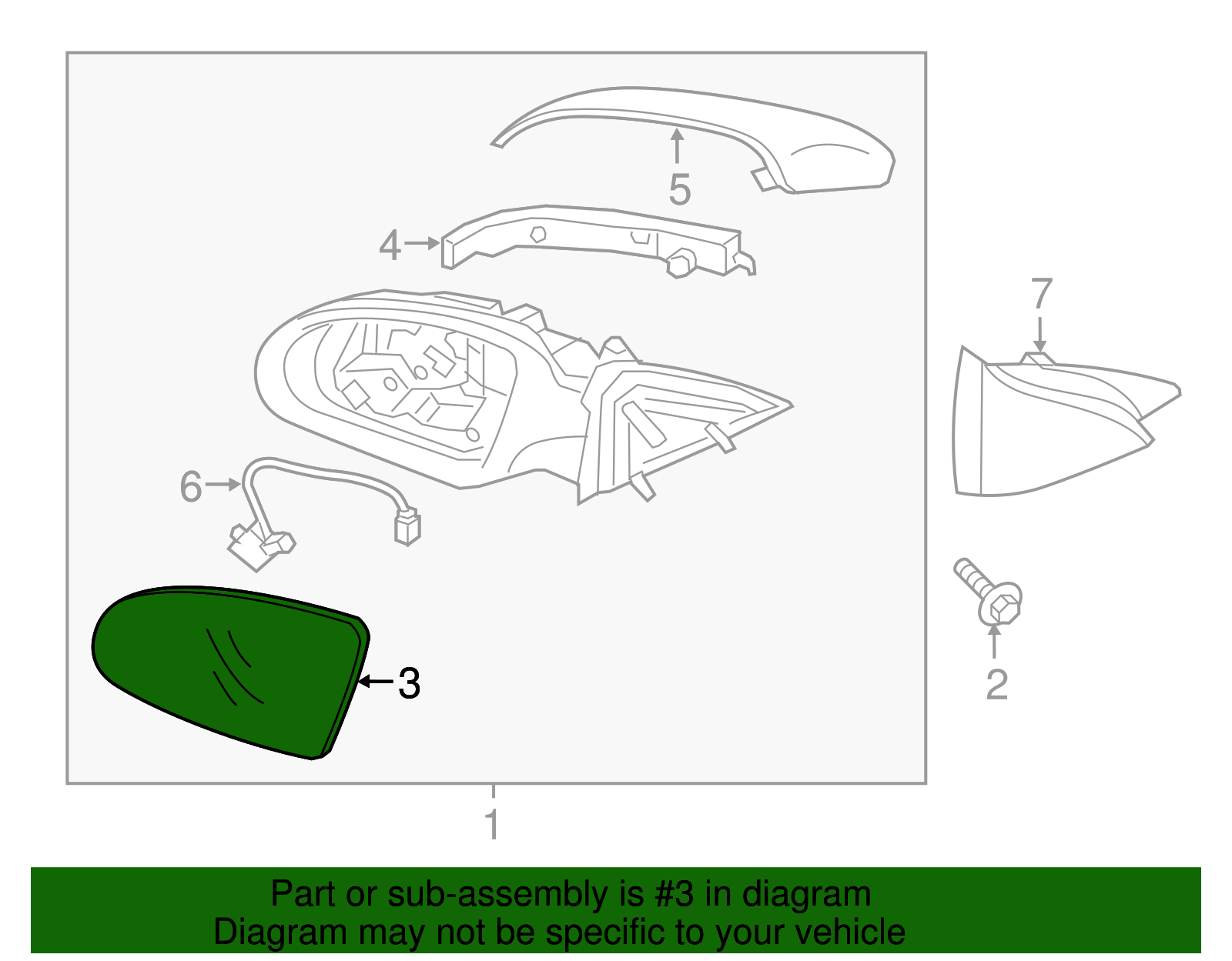 87611-D5020 - Mirror Glass 2016-2020 Kia Optima | Kia.Parts Store